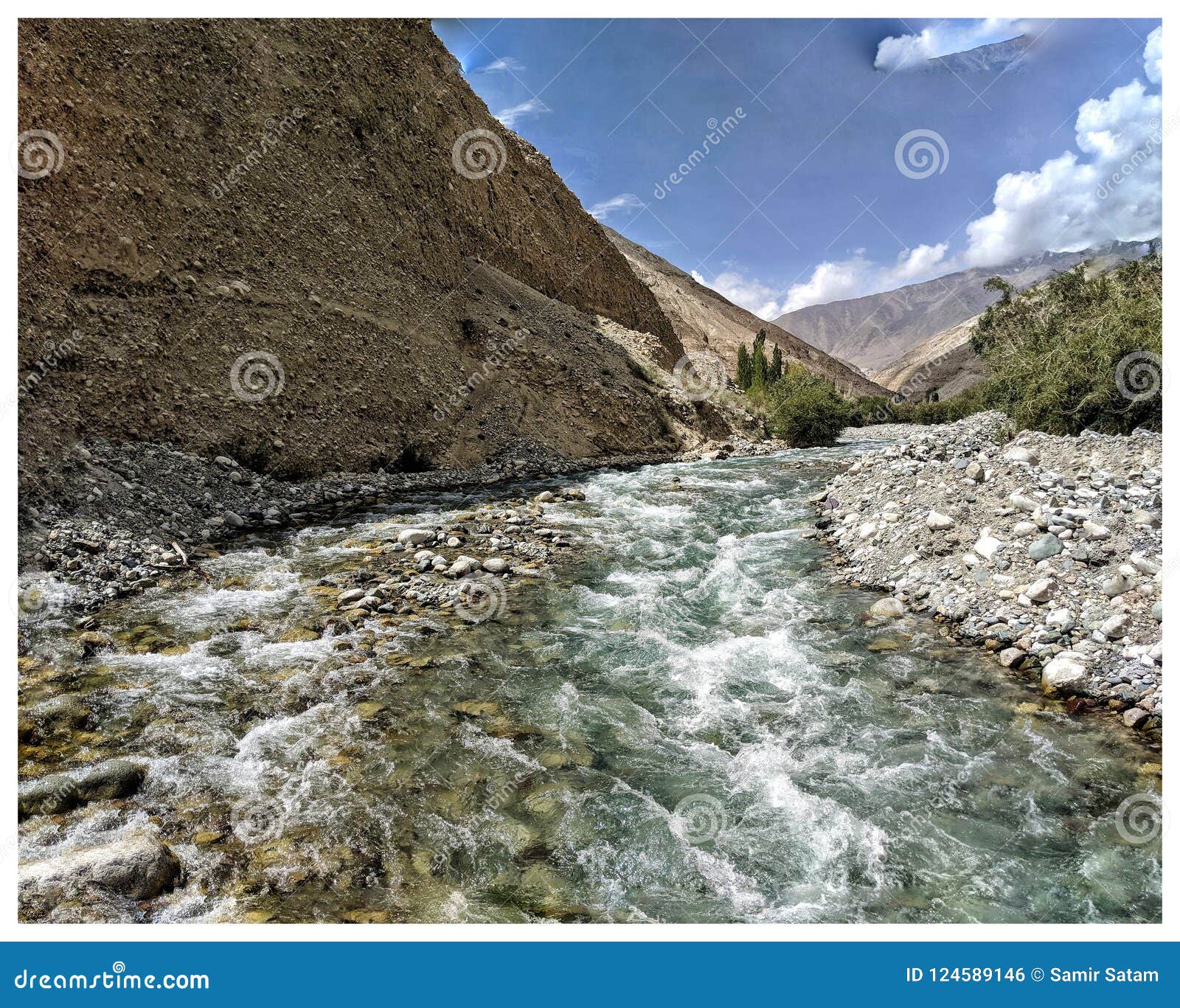 Rivers of Ladakh stock photo. Image of flow, water, rivers - 124589146