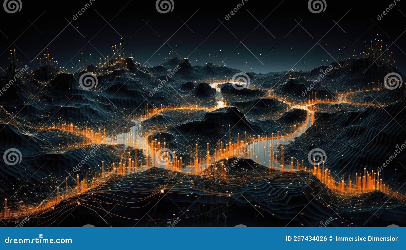 Rivers of Information, Data As Rivers, Data Stream, Flow of Digital ...