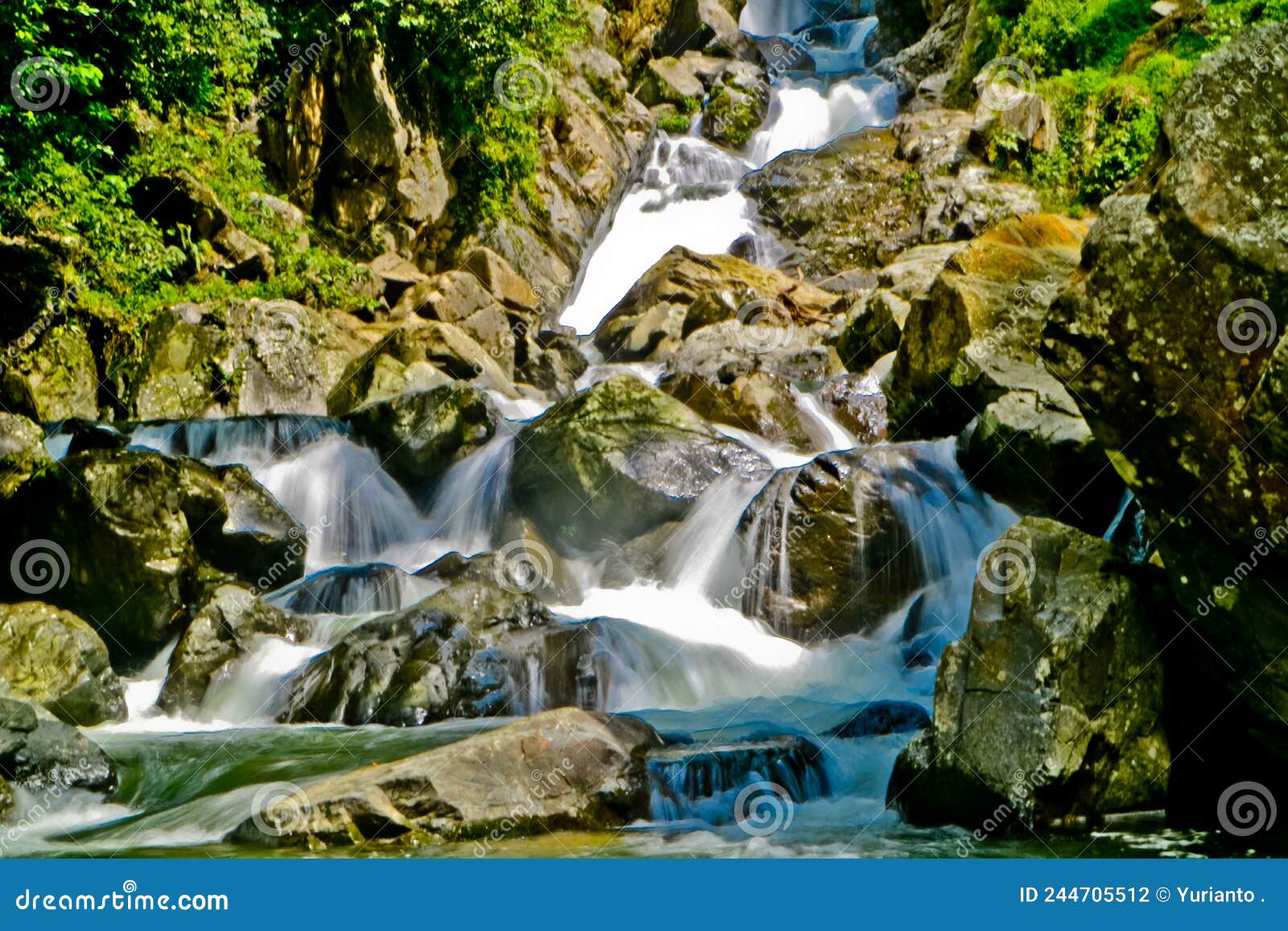 Beautiful Nature River and Forest, West Java, Indonesia. Stock Photo ...