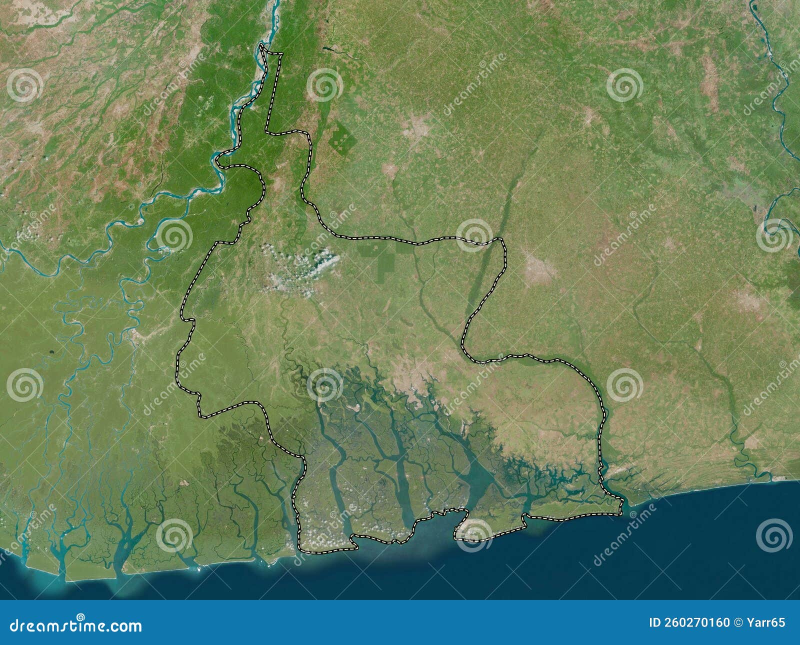Rivers, Nigeria. High-res Satellite. No Legend Stock Photo - Image of ...