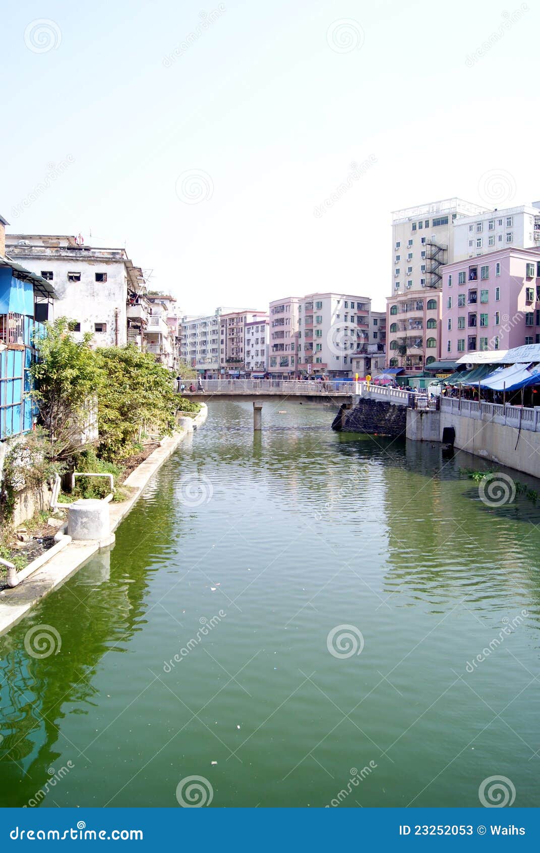 Rivers and old buildings stock image. Image of decoration - 23252053