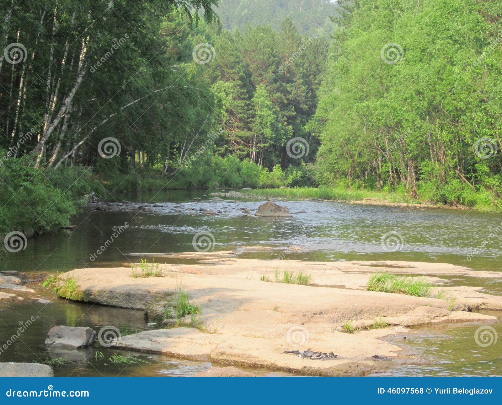 Rivers of Siberia stock photo. Image of clouds, grass - 46097568