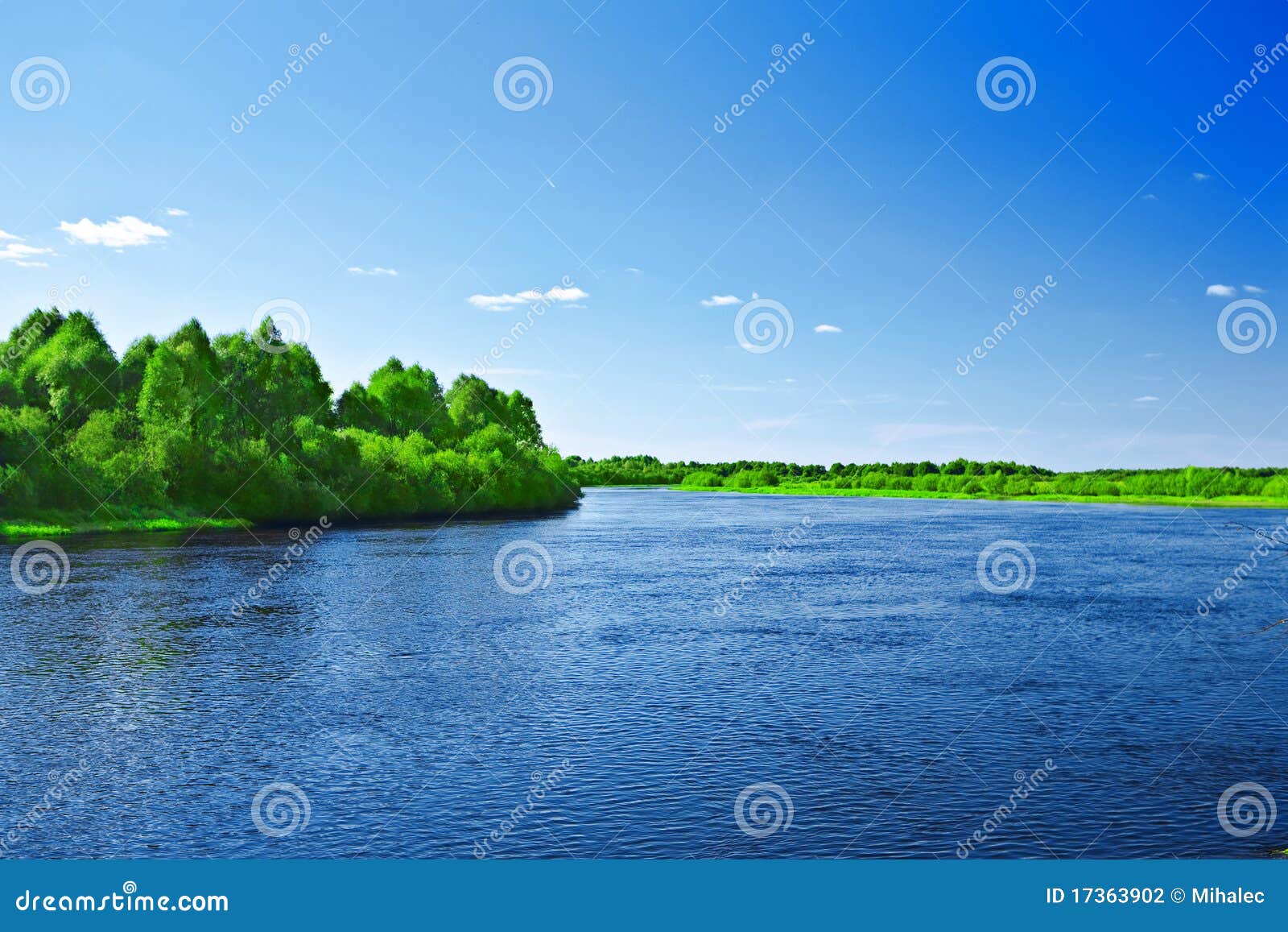 Riverscape stock photo. Image of idyllic, river, pond - 17363902