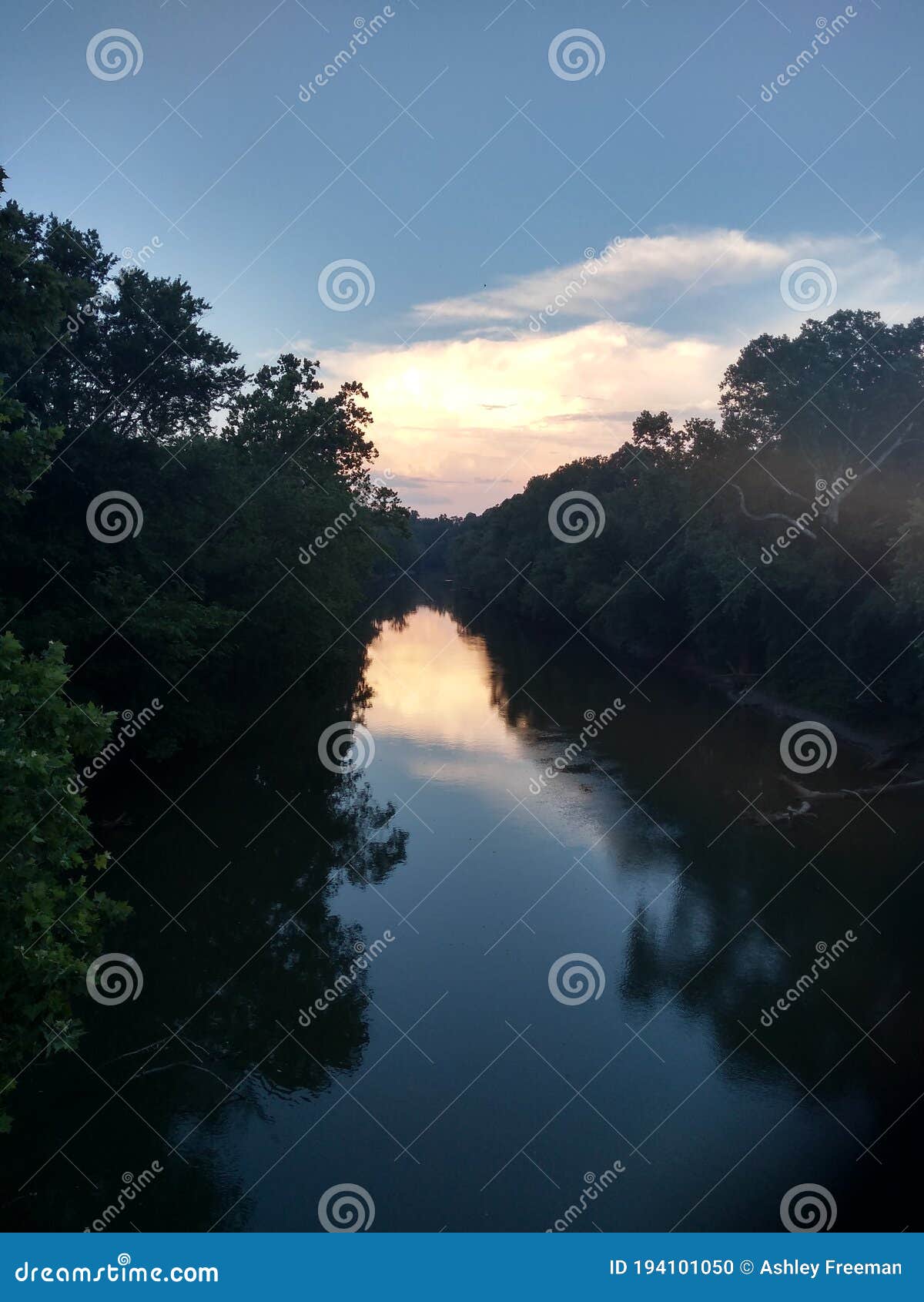 Riverscape at Dusk stock photo. Image of evening, river - 194101050