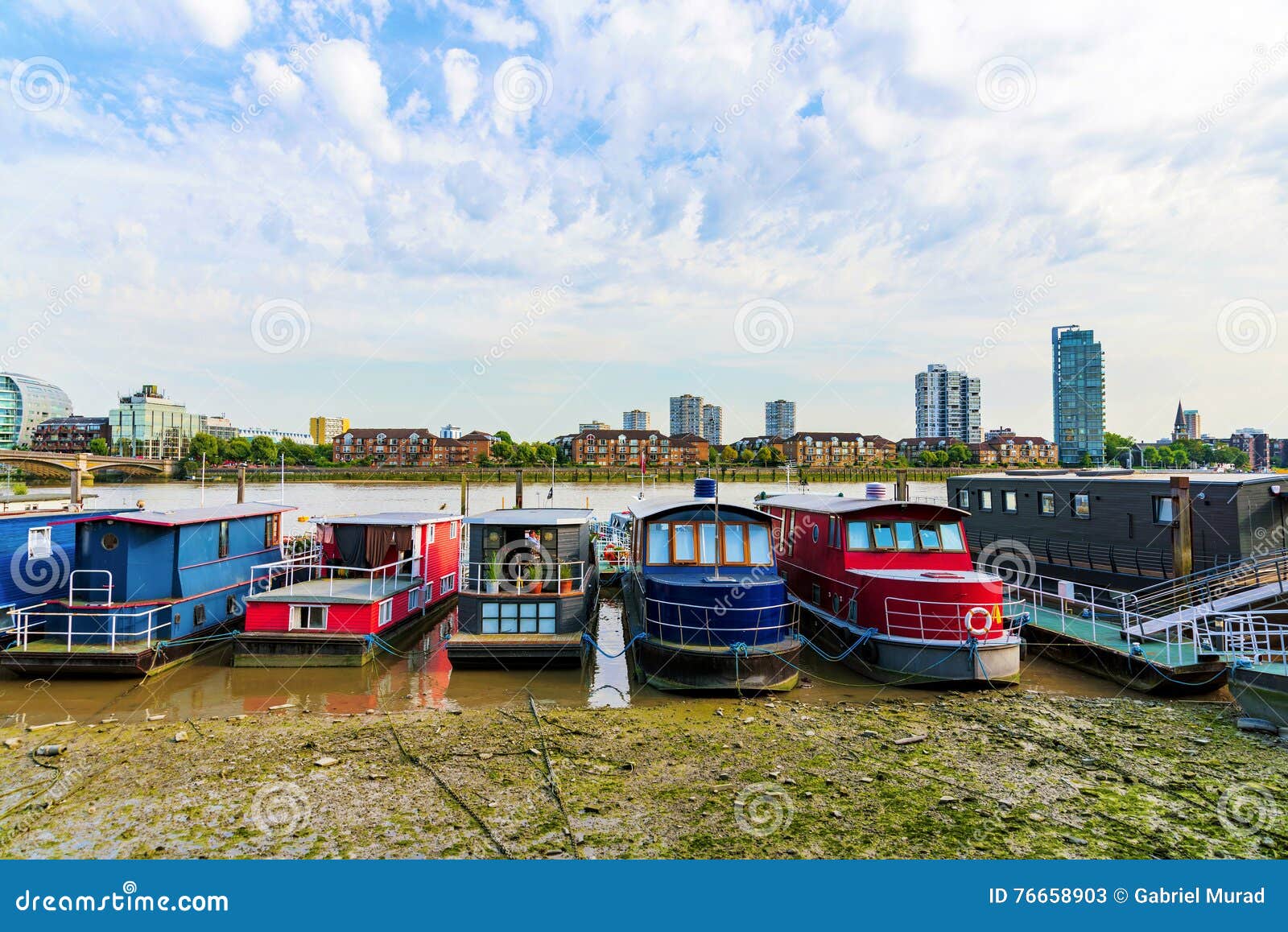 Riverside boats stock image. Image of southwest, blue - 76658903