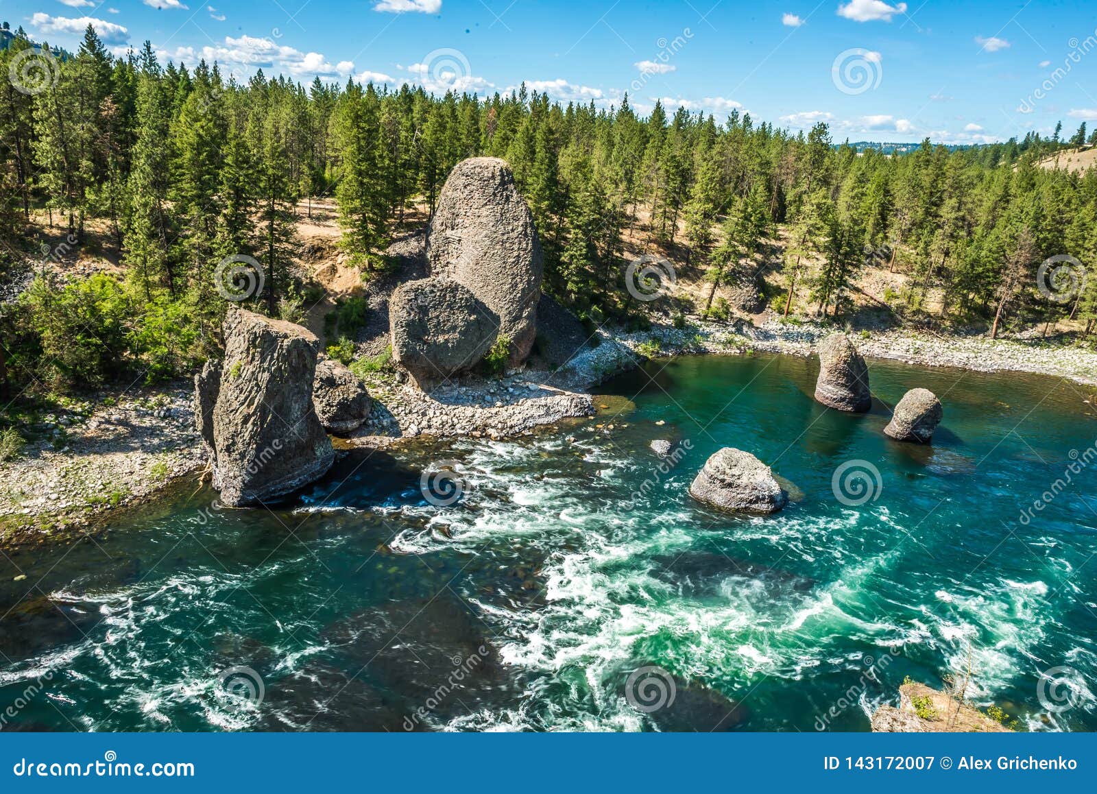 At Riverside Bowl and Pitcher State Park in Spokane Washington Stock ...
