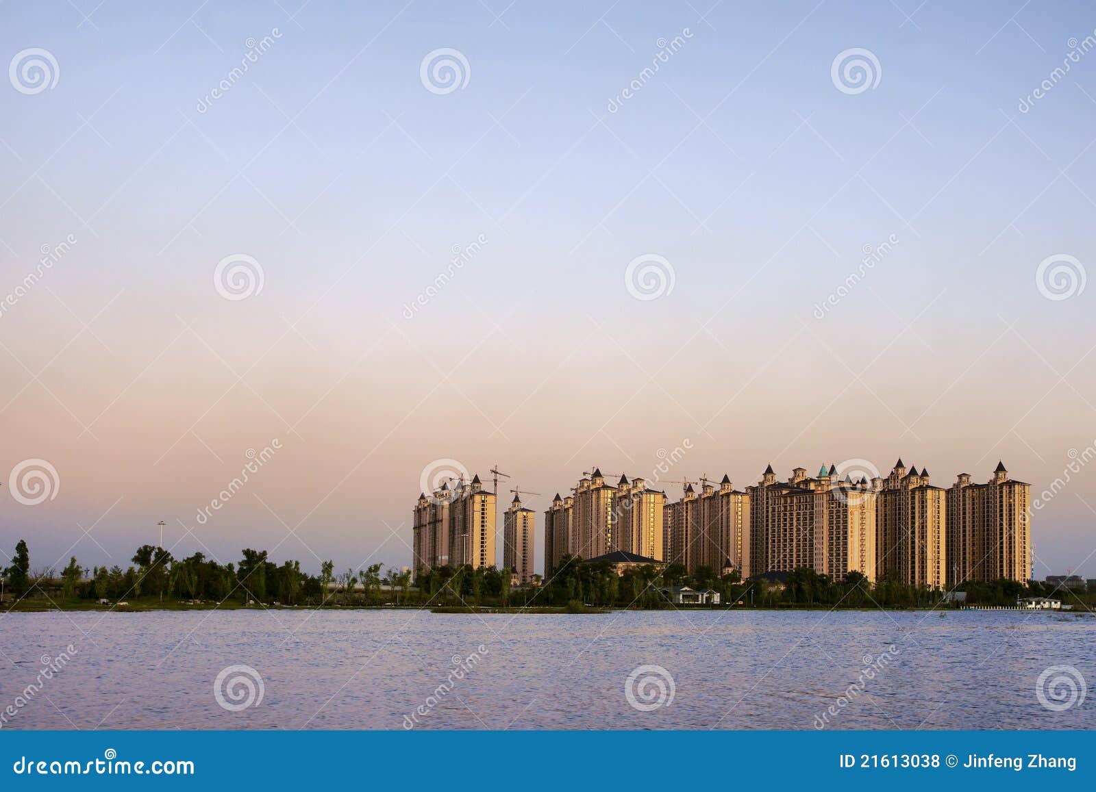Riverside buildings stock photo. Image of modern, scenic - 21613038