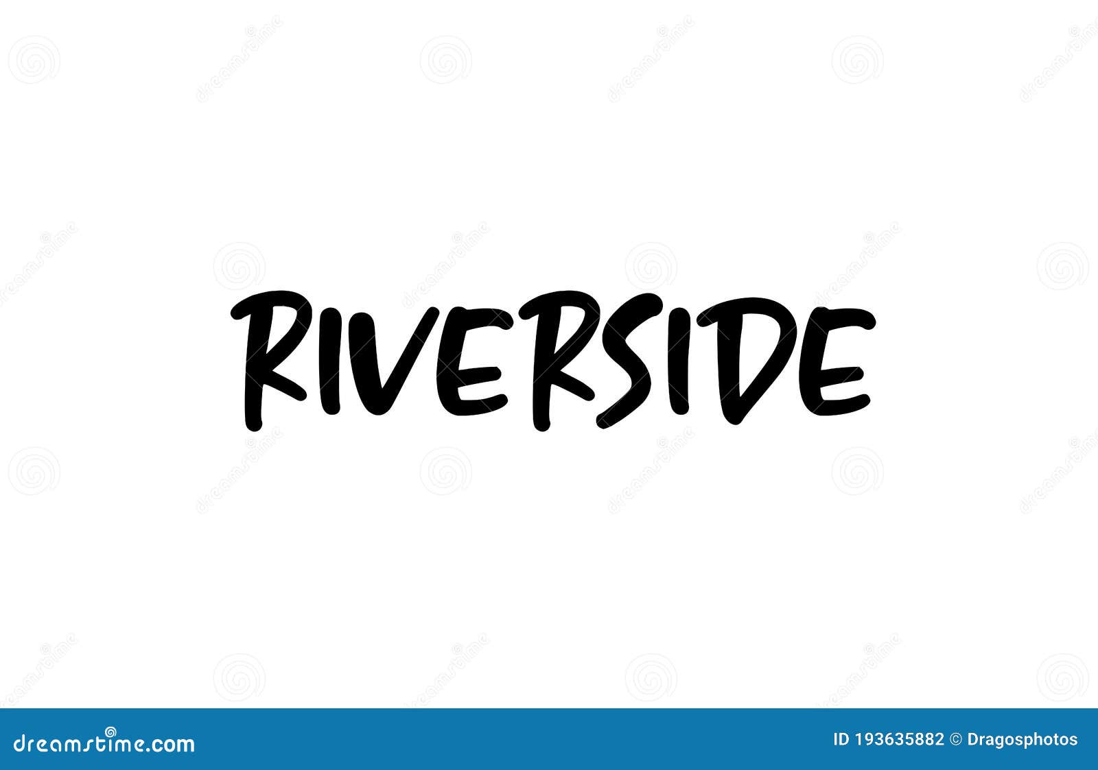 Riverside Handwritten Script Font Vector Illustration 101578792