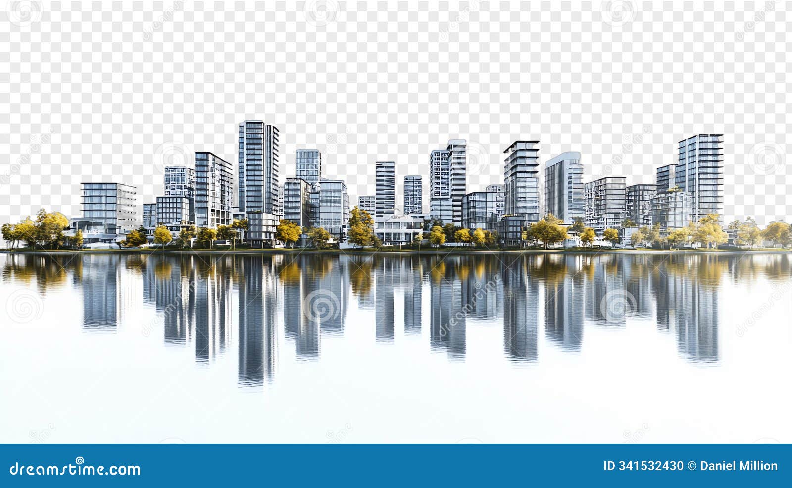 Riverside city skyline stock photo. Illustration of layout - 341532430