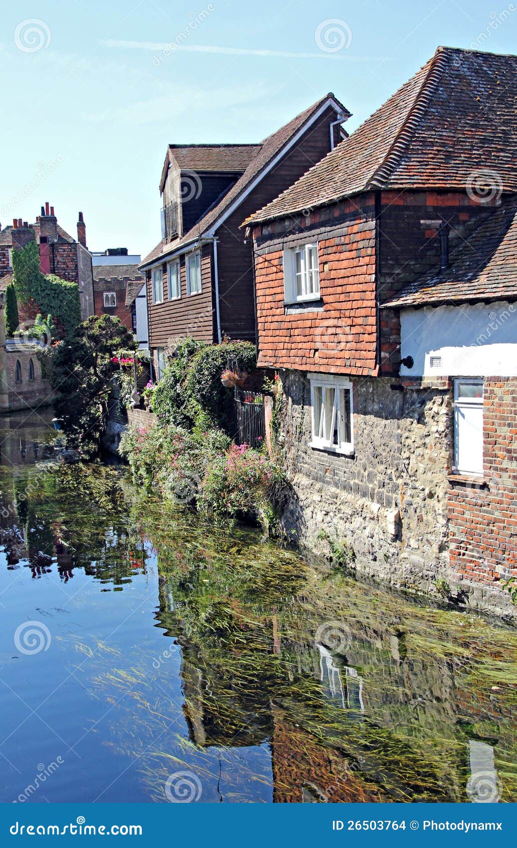 Riverside cottages stock photo. Image of brick, cottages - 26503764