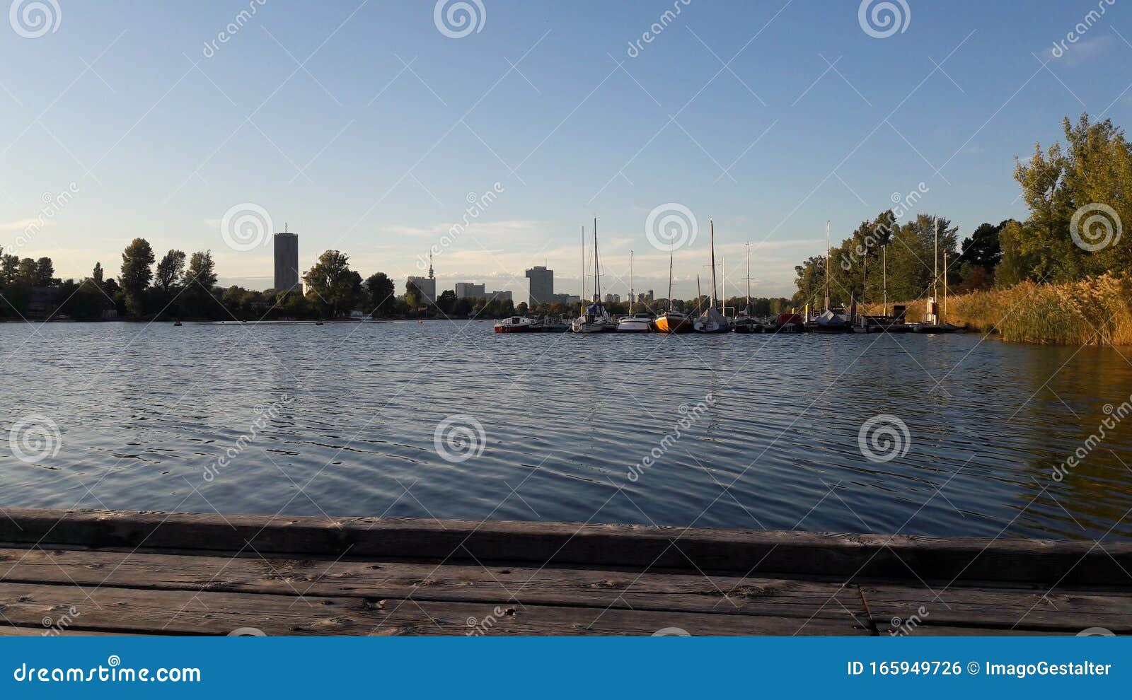 Riverside Docks on the Old Danube Stock Photo - Image of riverside ...