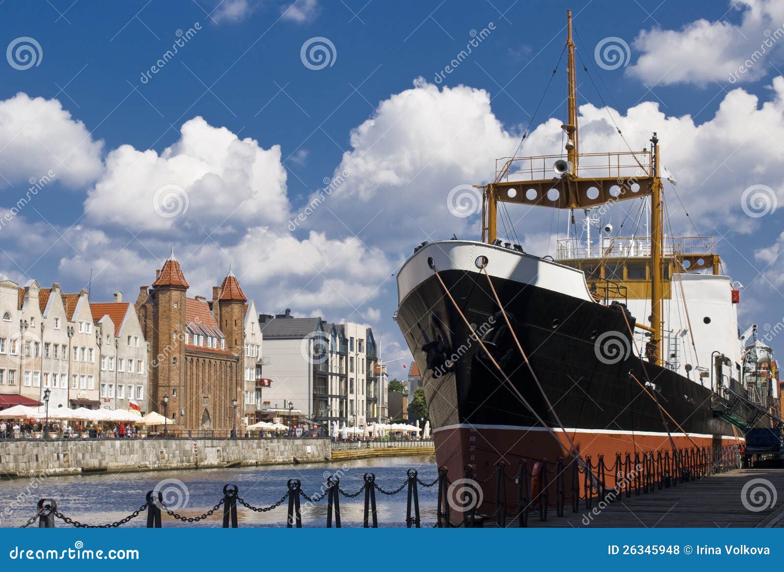 Riverside of Gdansk stock photo. Image of europe, tours - 26345948