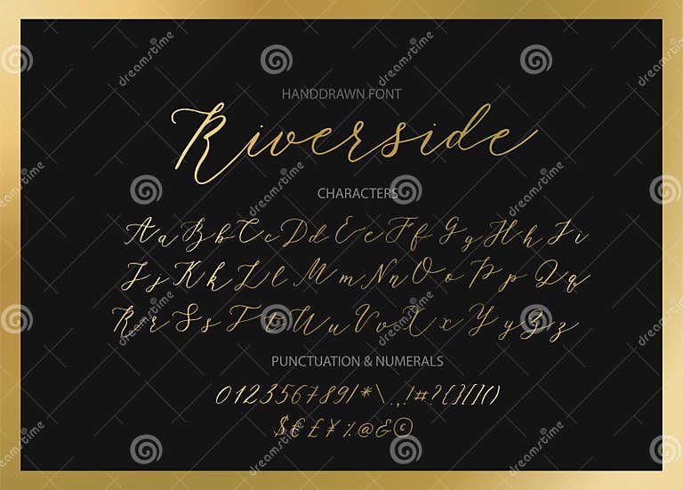 Riverside stock vector. Illustration of calligraphic - 102574964