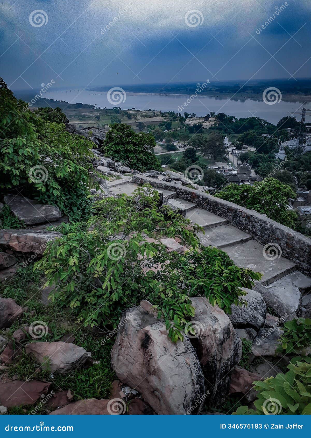 Riverside Heights stock image. Image of hillside, tranquility - 346576183
