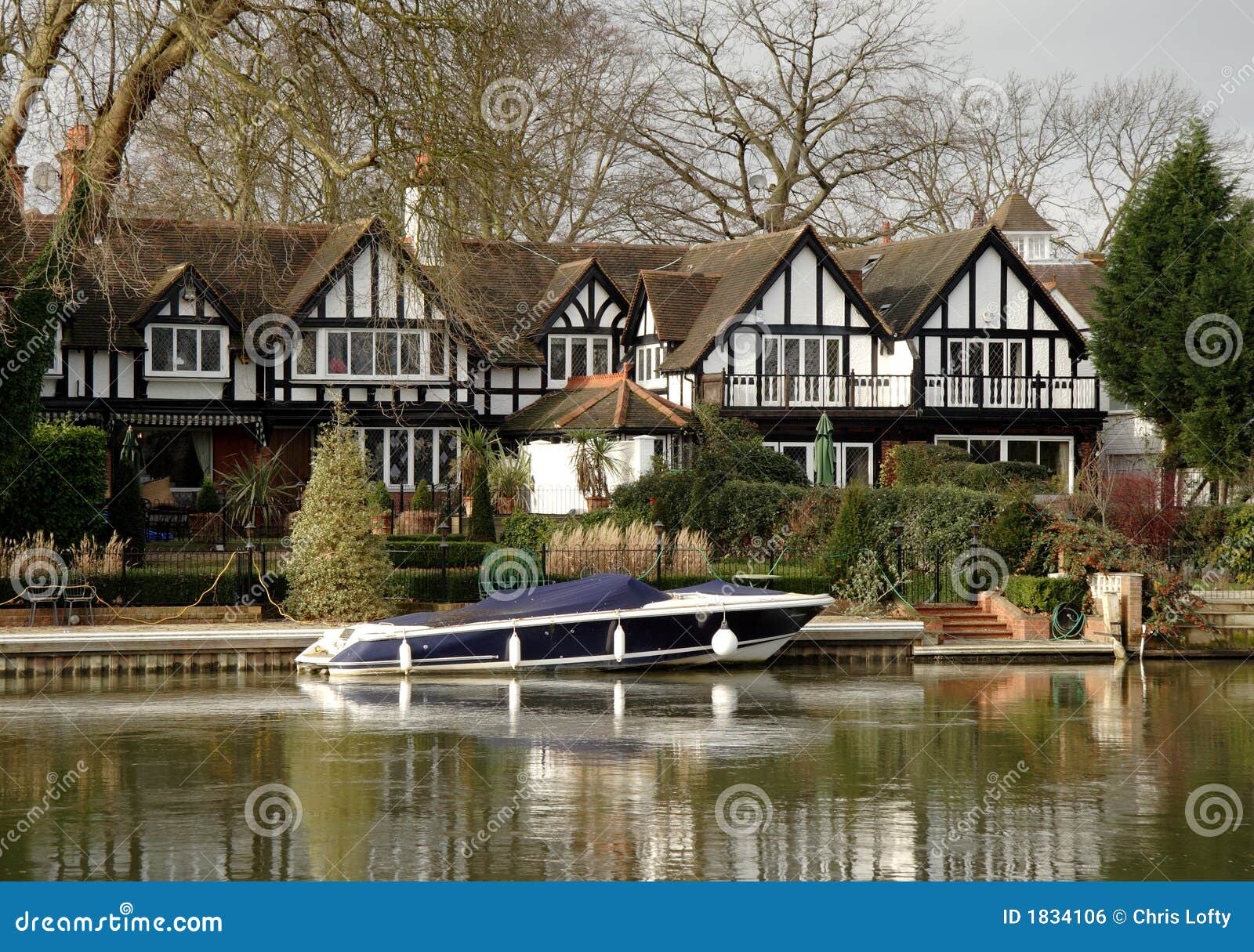 Riverside House stock photo. Image of riverbank, travel - 1834106