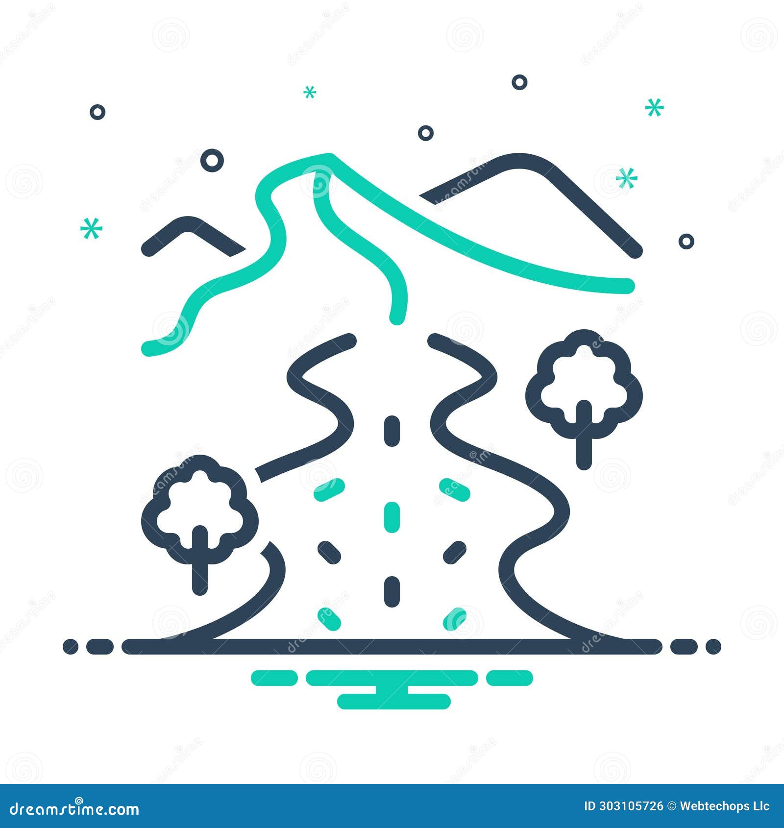 Mix Icon for Riverside, Littoral and Nature Stock Vector - Illustration ...