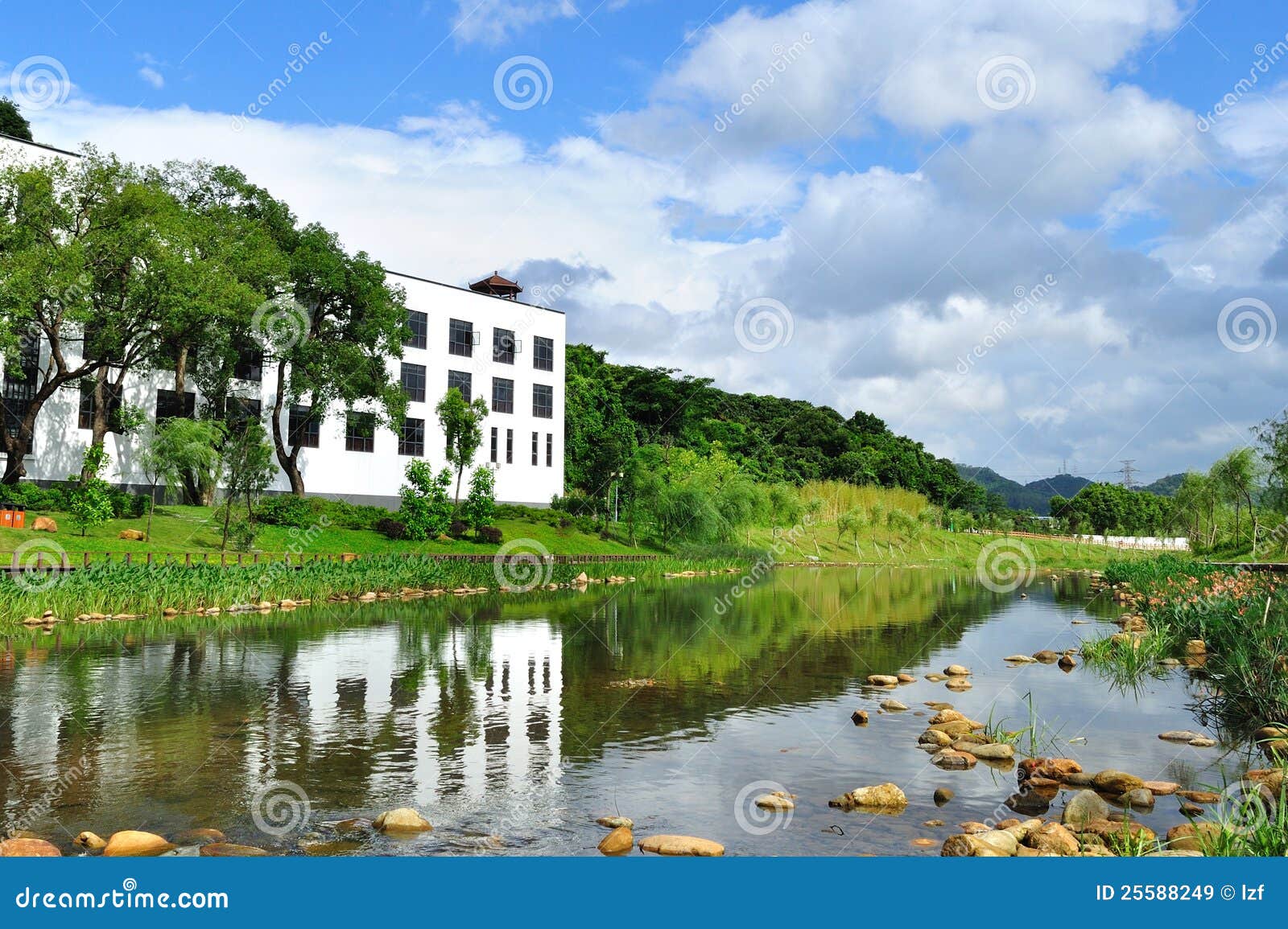 Riverside landscape stock image. Image of white, beautiful - 25588249