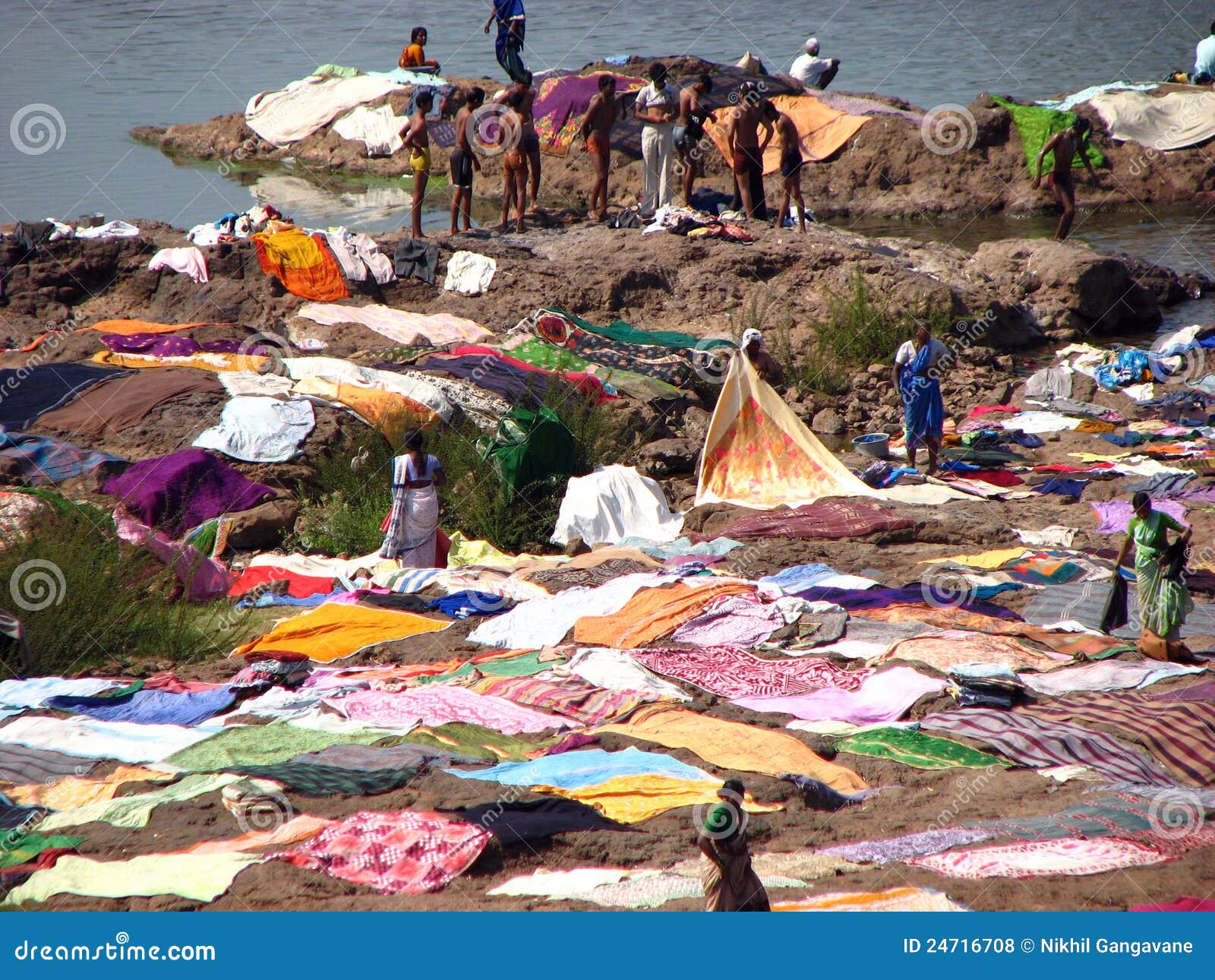Riverside Laundry editorial stock photo. Image of india - 24716708