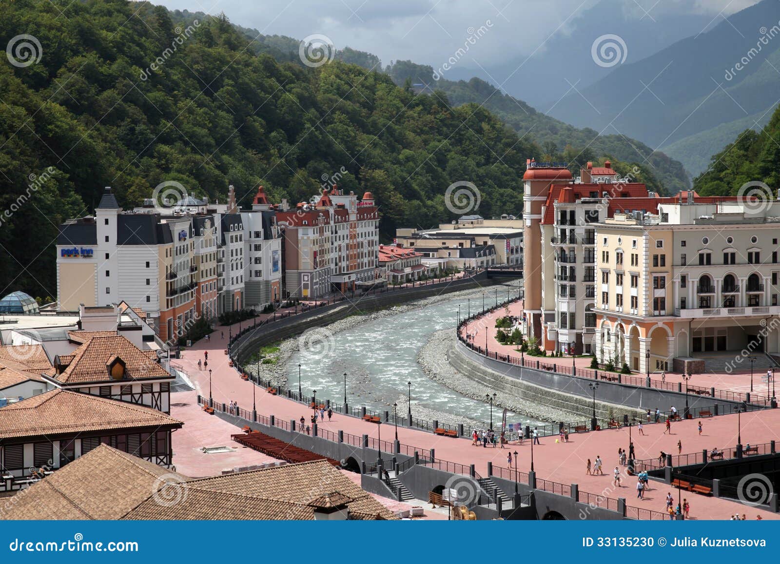 Riverside of Mzymta River in Rosa Khutor Editorial Image - Image of ...