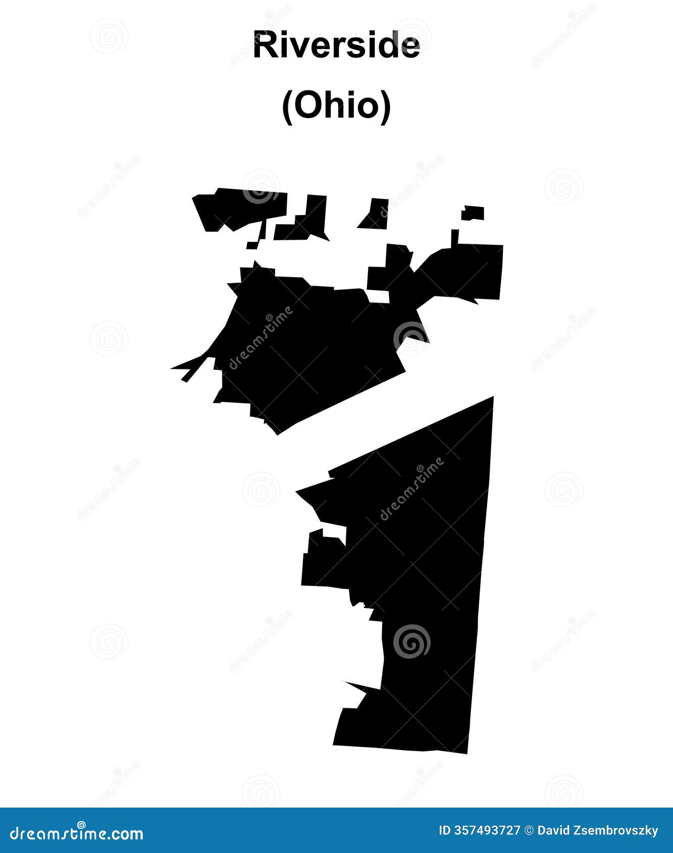 Riverside Outline Map Cartoon Vector | CartoonDealer.com #356997583