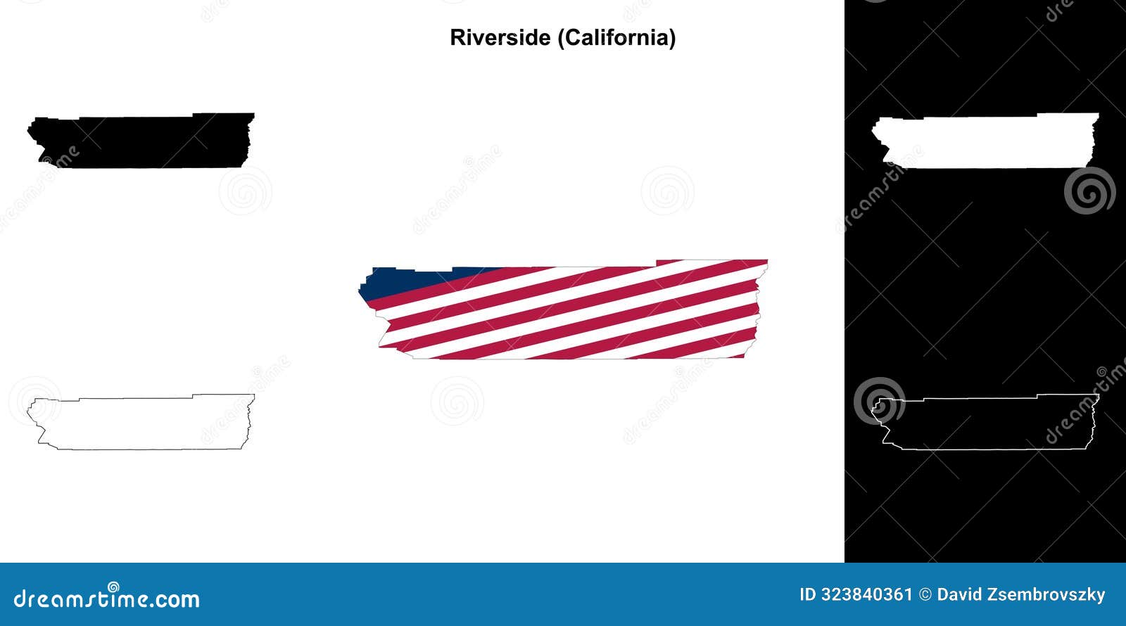 Riverside Outline Map Cartoon Vector | CartoonDealer.com #356997583