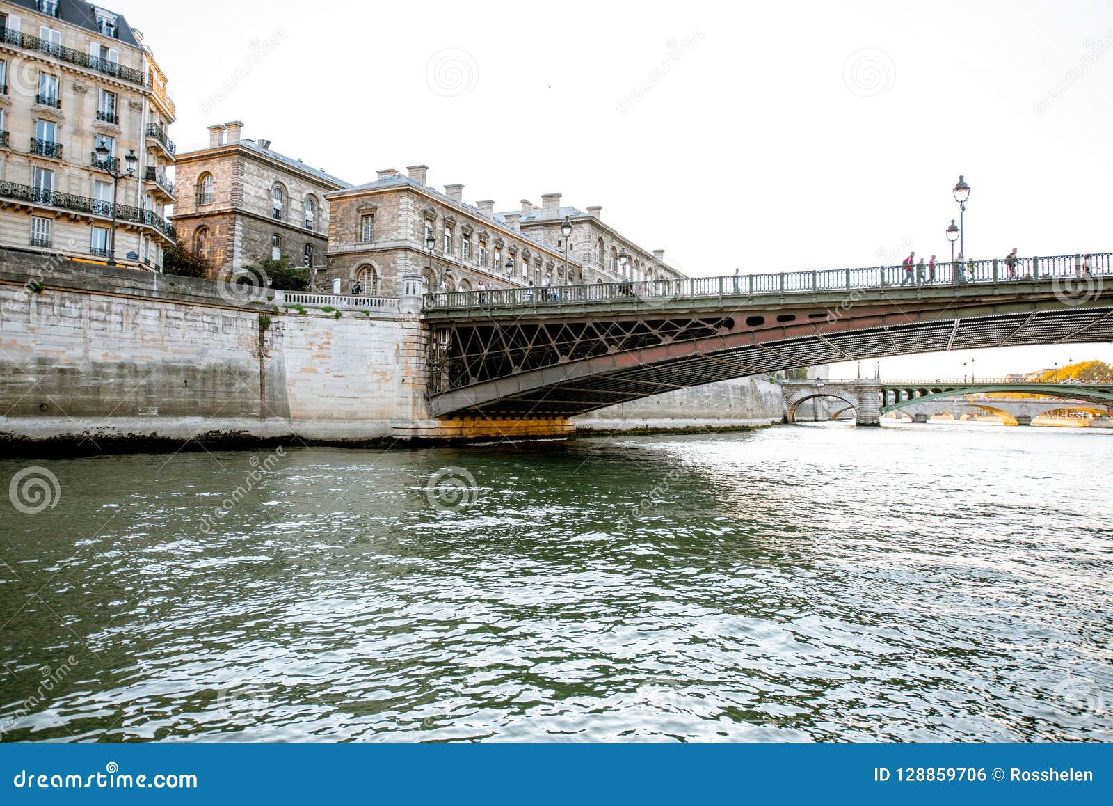 Riverside in Paris stock photo. Image of france, water - 128859706