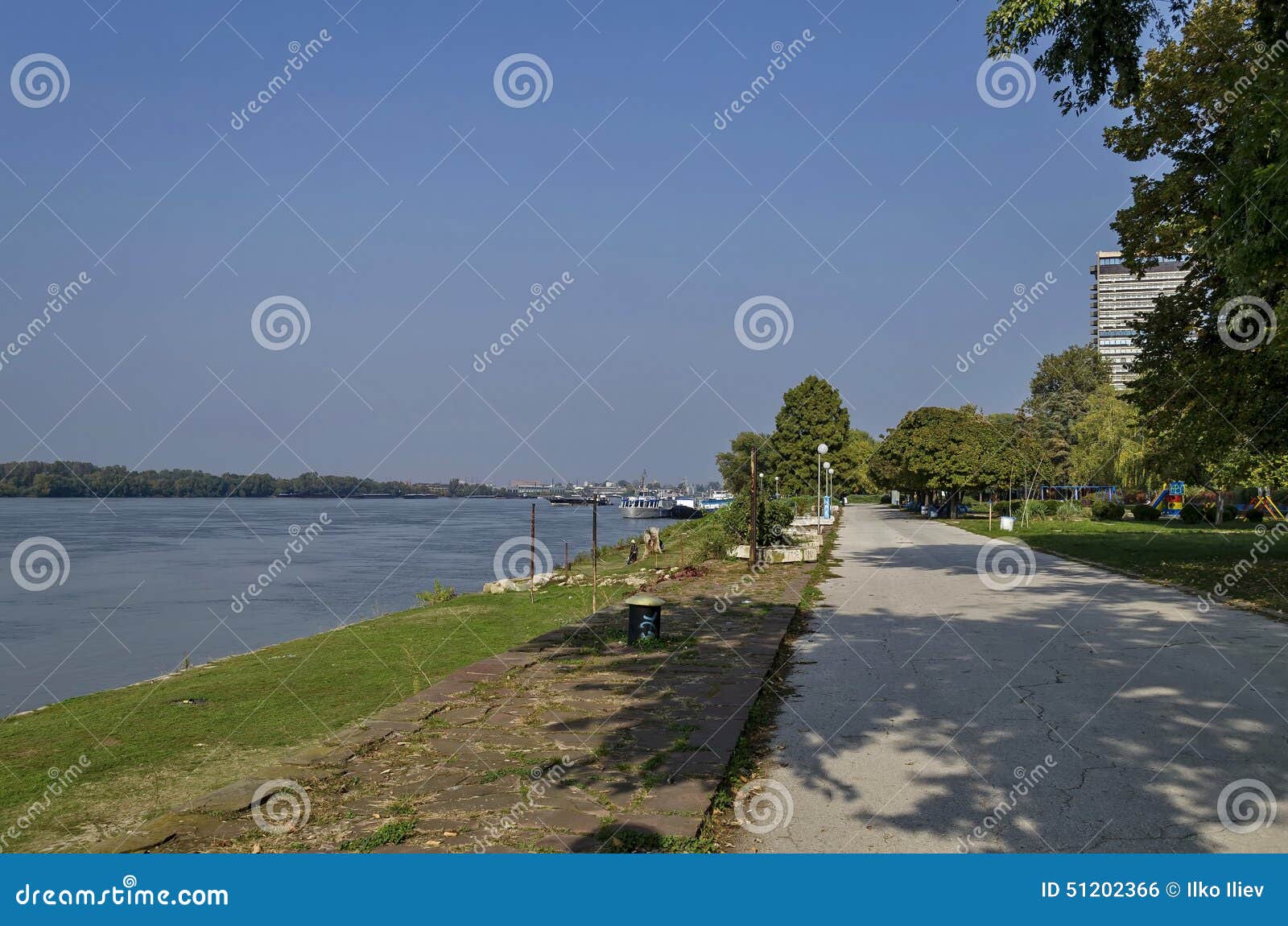 Riverside Park in Ruse Town Along River Danube Stock Photo - Image of ...