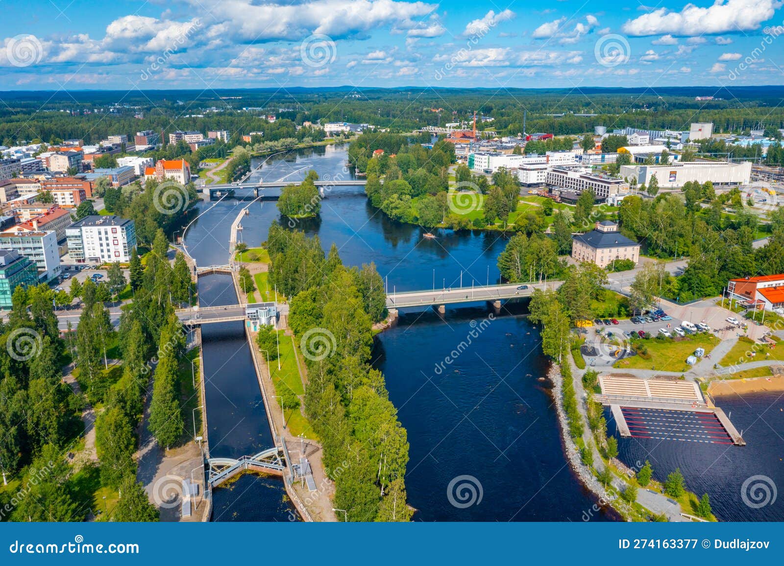 Riverside of Pielisjoki in Joensuu in Finland Stock Image - Image of ...