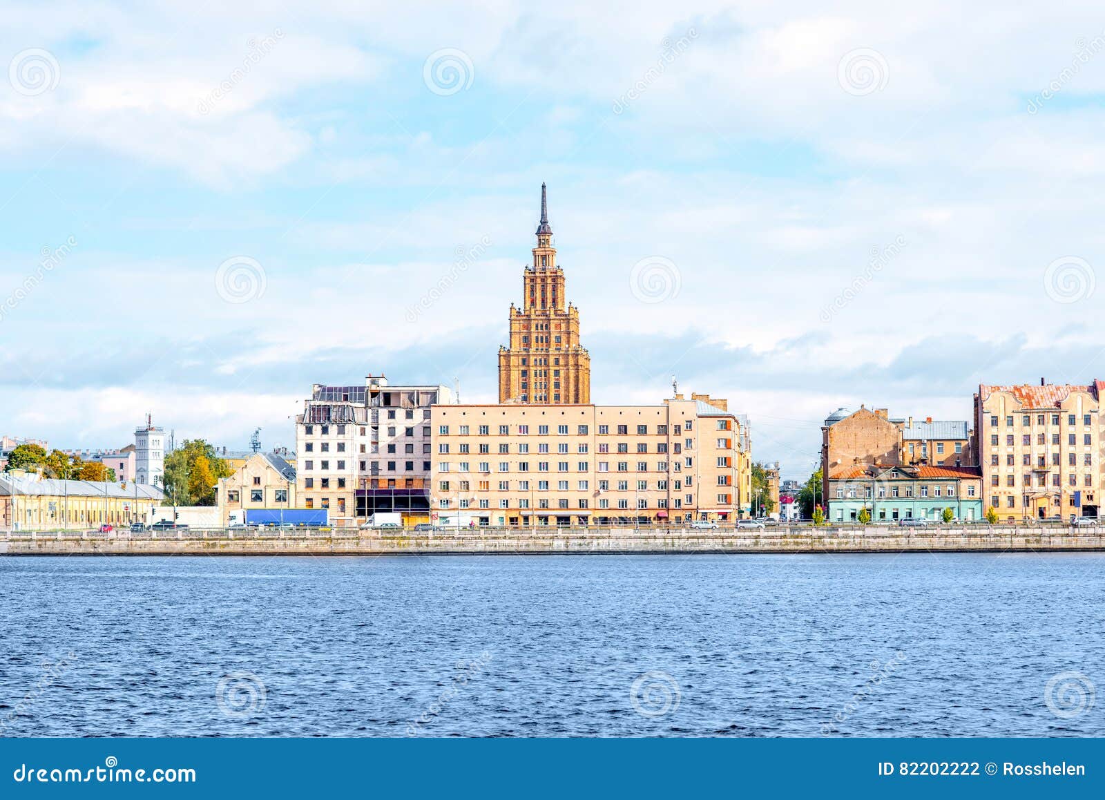 Riverside in Riga stock photo. Image of travel, cityscape - 82202222