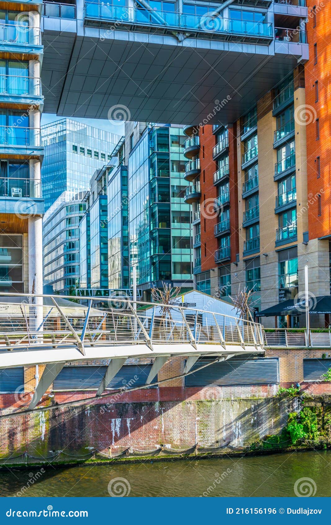 Riverside of River Irwell in Manchester, England Stock Photo - Image of ...