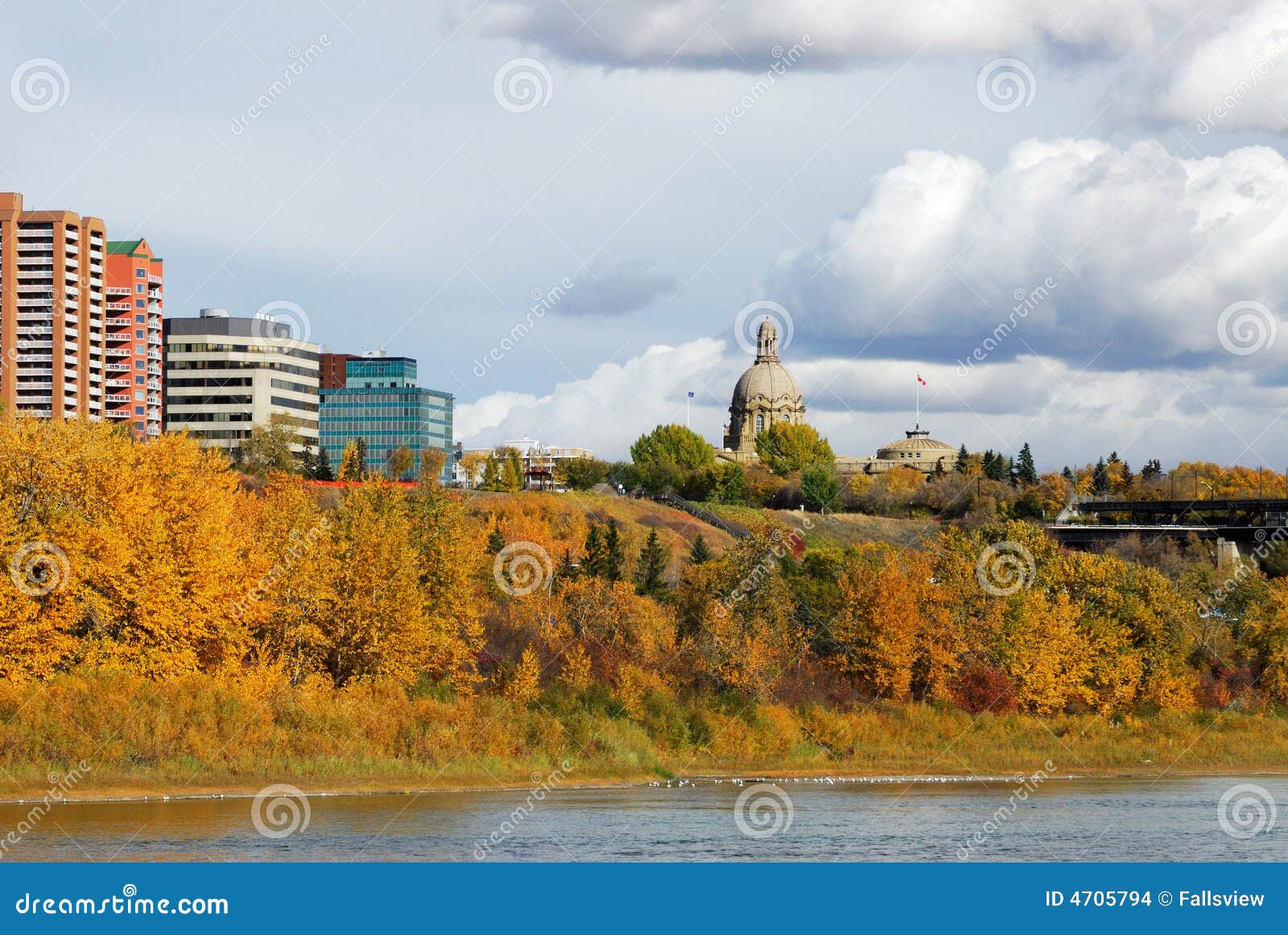 Riverside Scene in Edmonton Stock Photo - Image of fall, outdoor: 4705794