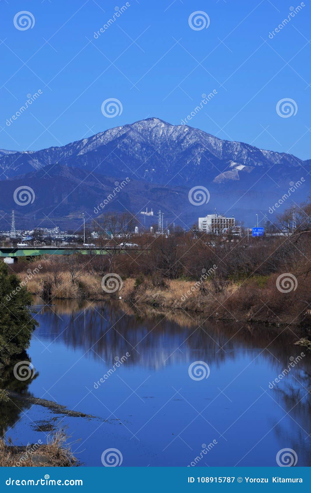 Riverside scenery of Japan stock image. Image of riverside - 108915787
