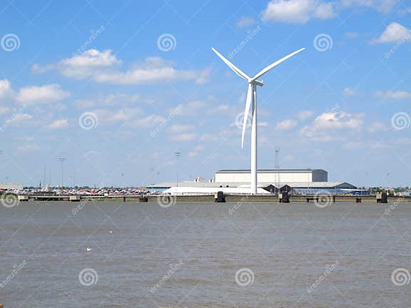 Riverside Wind Generator stock photo. Image of generator - 31353702