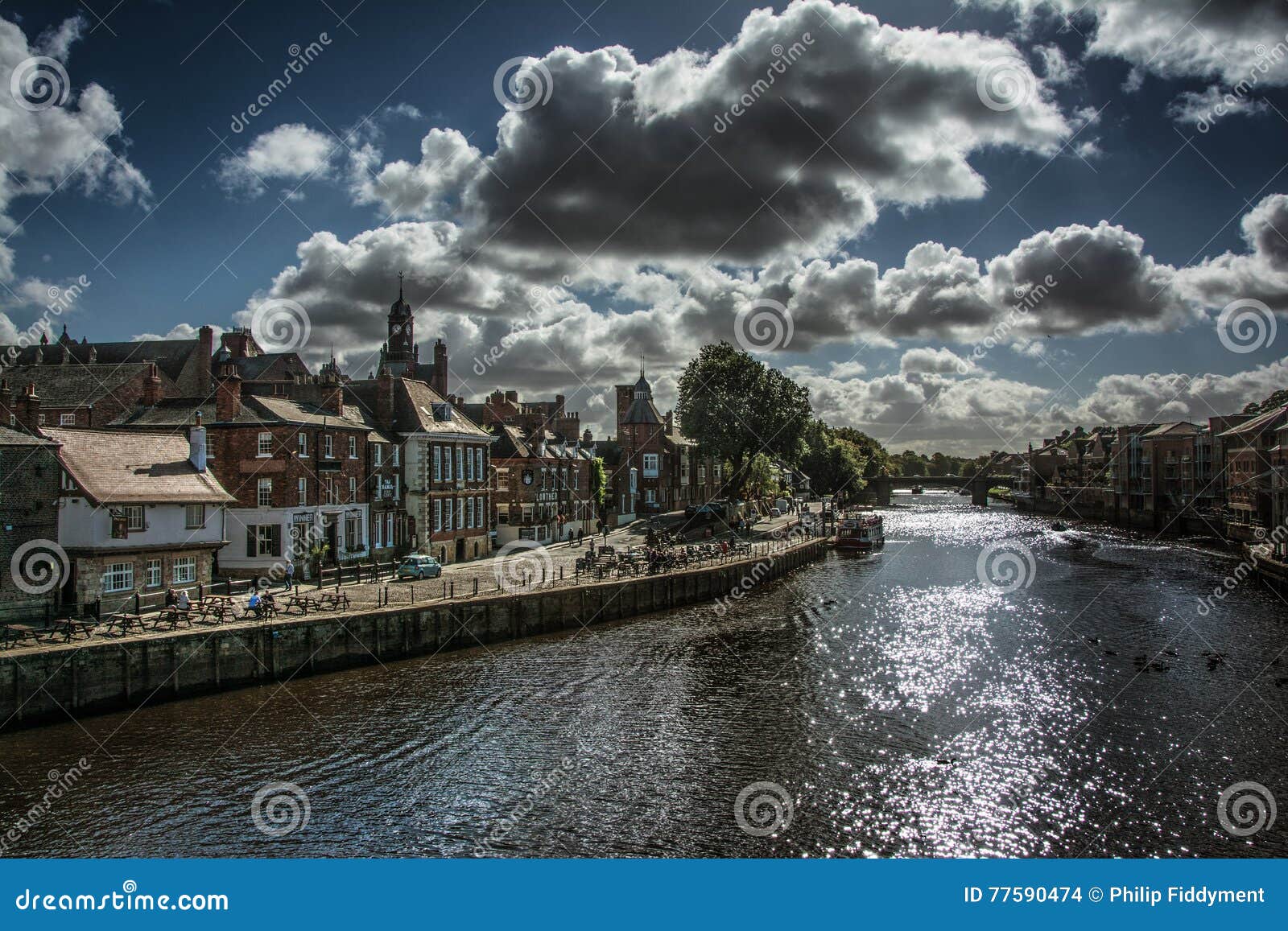Riverside in York, Yorkshire, England the UK Editorial Stock Image ...