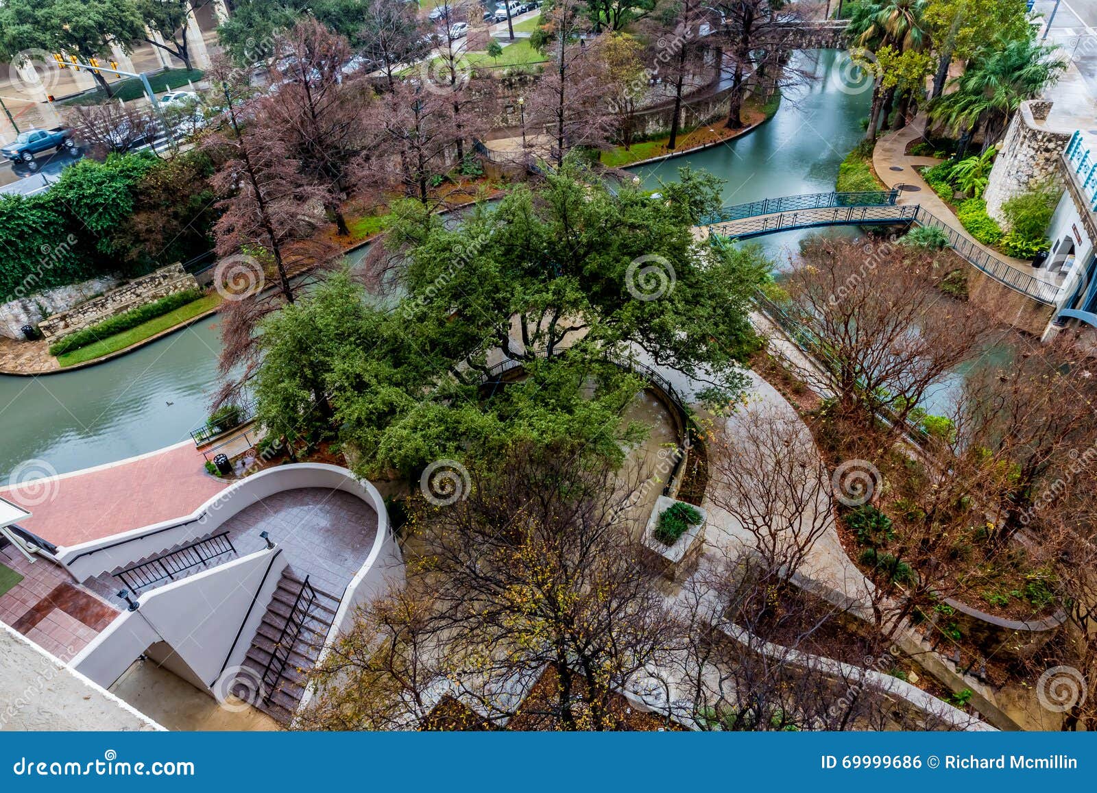 The Riverwalk at San Antonio, Texas. Stock Photo - Image of arched ...
