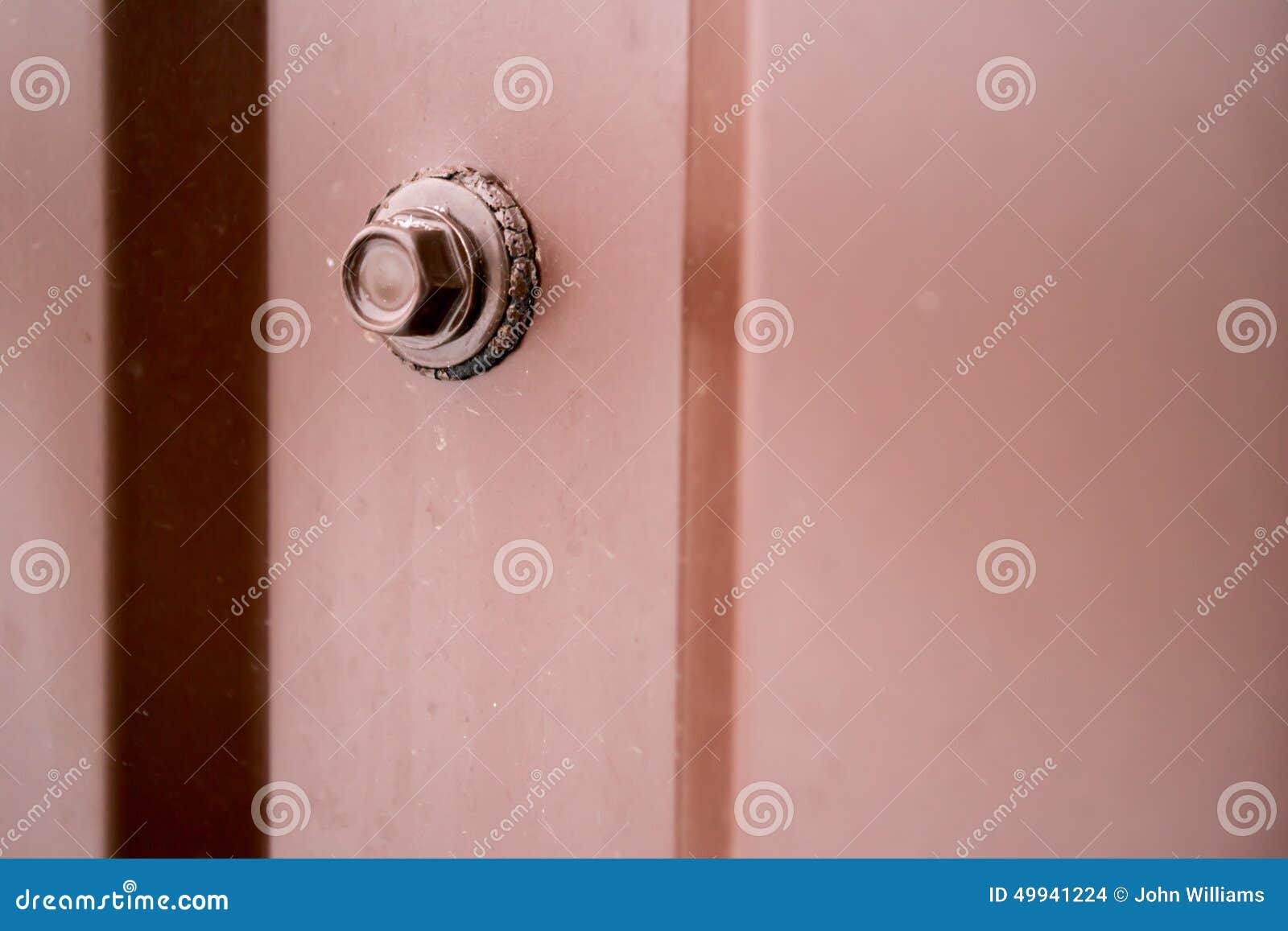 Rivet in Close Up an Red Metal Stock Photo - Image of close, metal ...