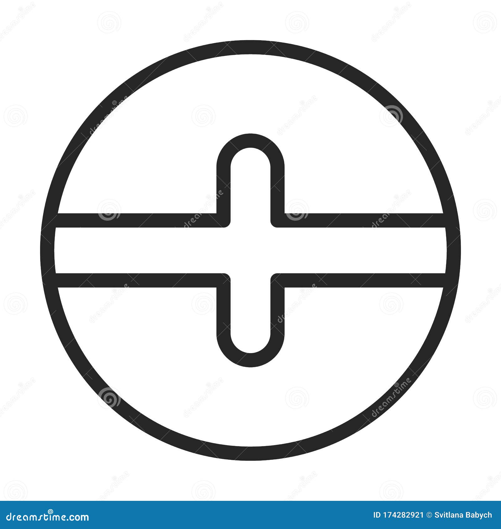 Rivet Nut Vector Icon.Outline Vector Icon Isolated on White Background ...