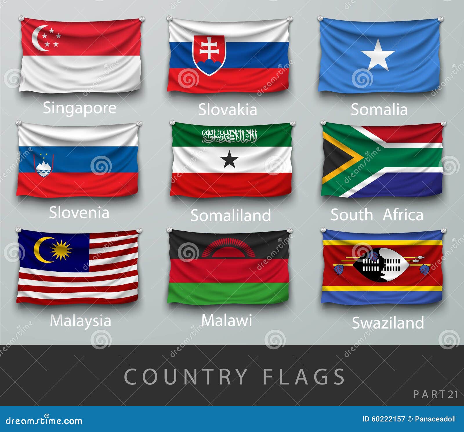 Riveted the Country S Flag Wrinkled with Shadows Stock Vector ...