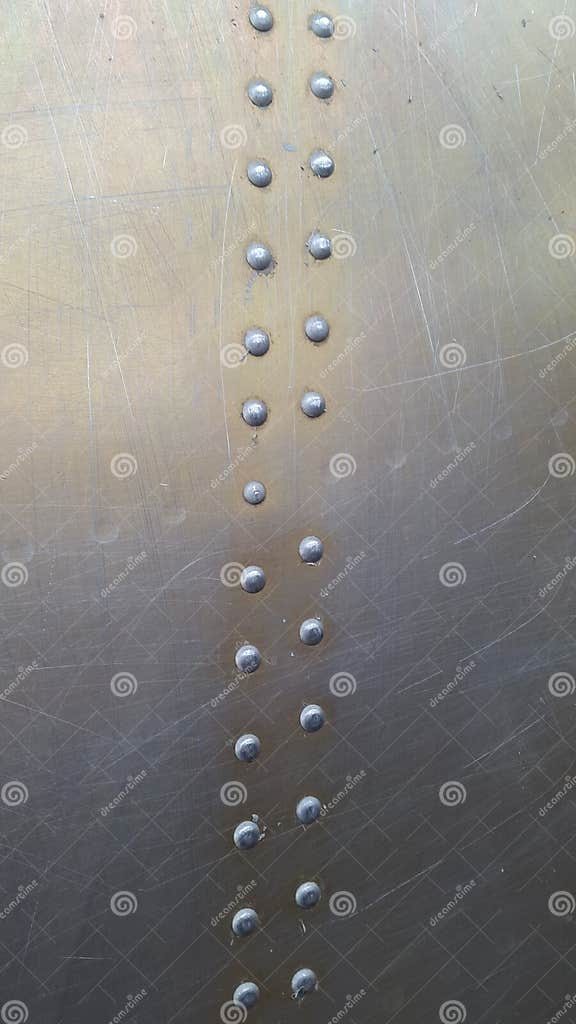 Riveted Metal Surface. Old Metal with Rivets Stock Image - Image of ...