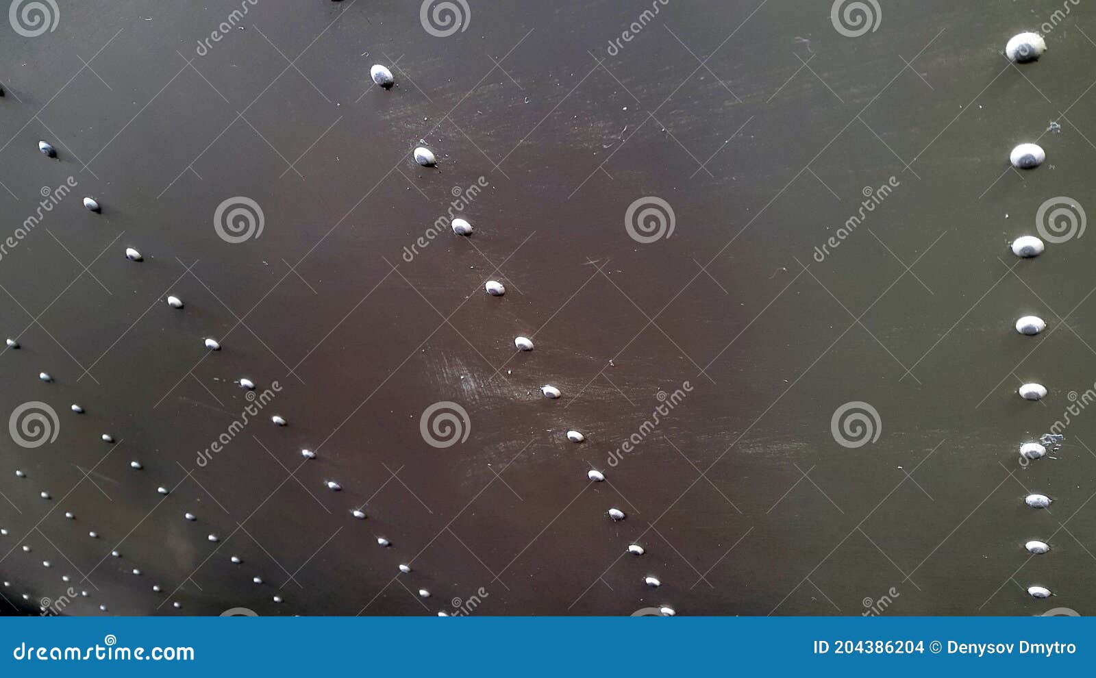 Riveted Metal Surface. Old Metal with Rivets Stock Photo - Image of ...