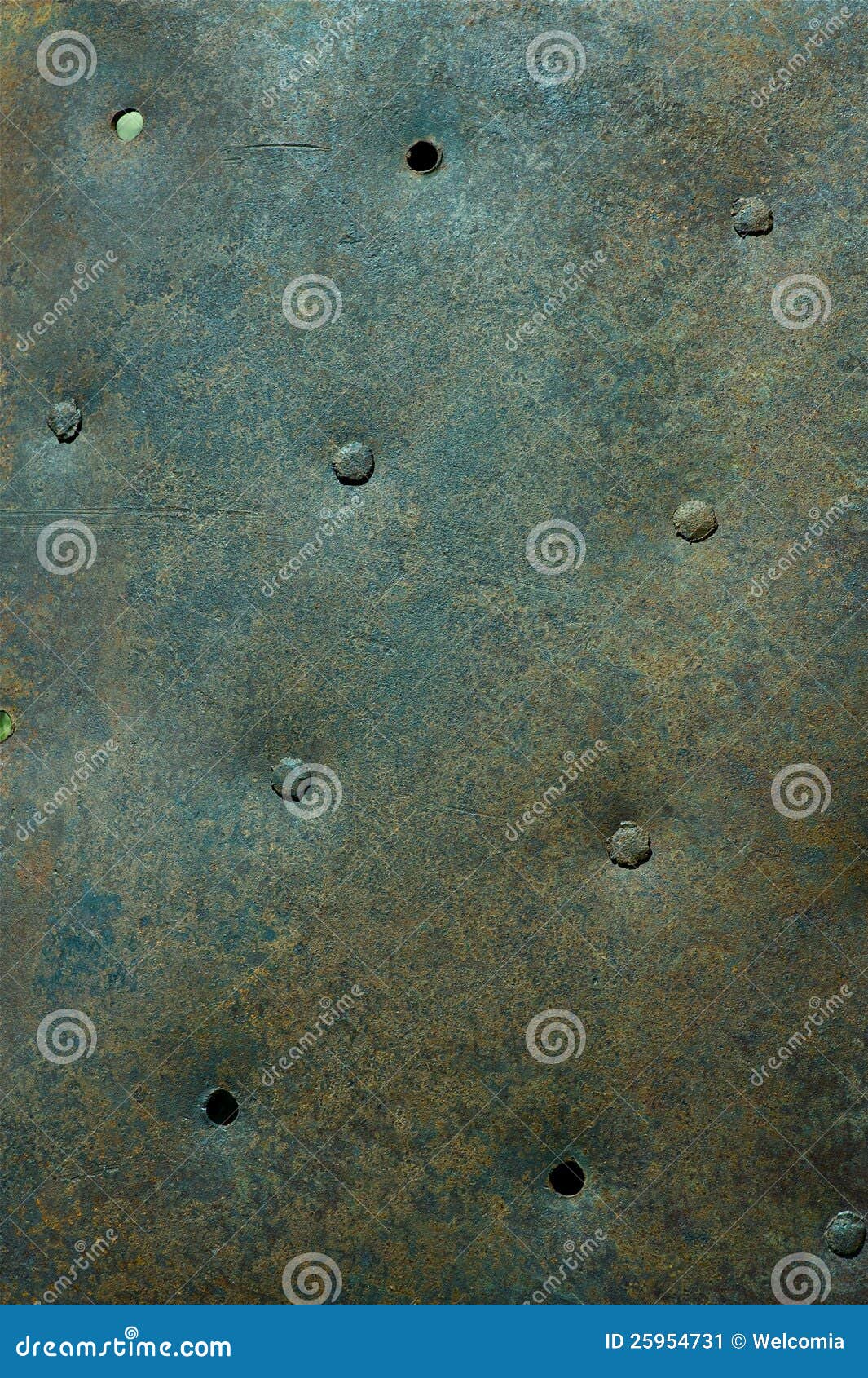Riveted Corroded Rusty Metal Plates With Cracked Peeled Off Flaky Red ...