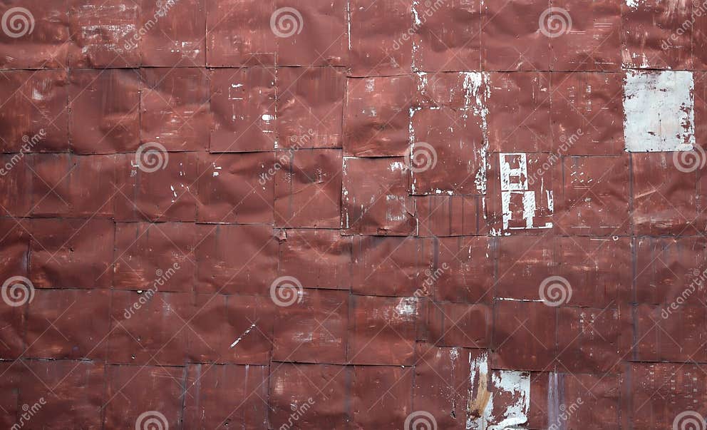 Riveted Red Metal Sheet Wall Stock Photo - Image of plate, rivet: 41193386
