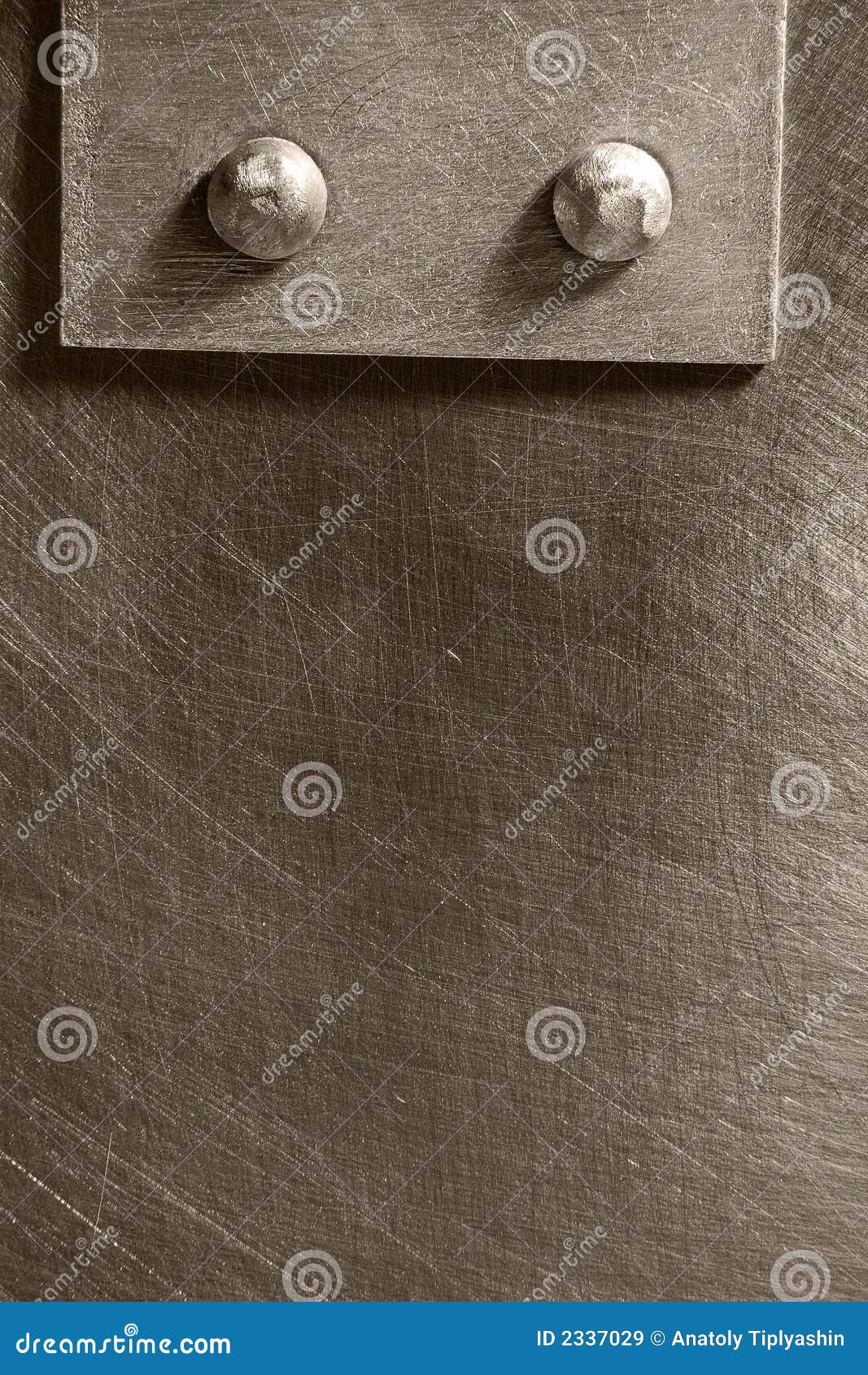 Riveted seam on the metal stock image. Image of abrasion - 2337029