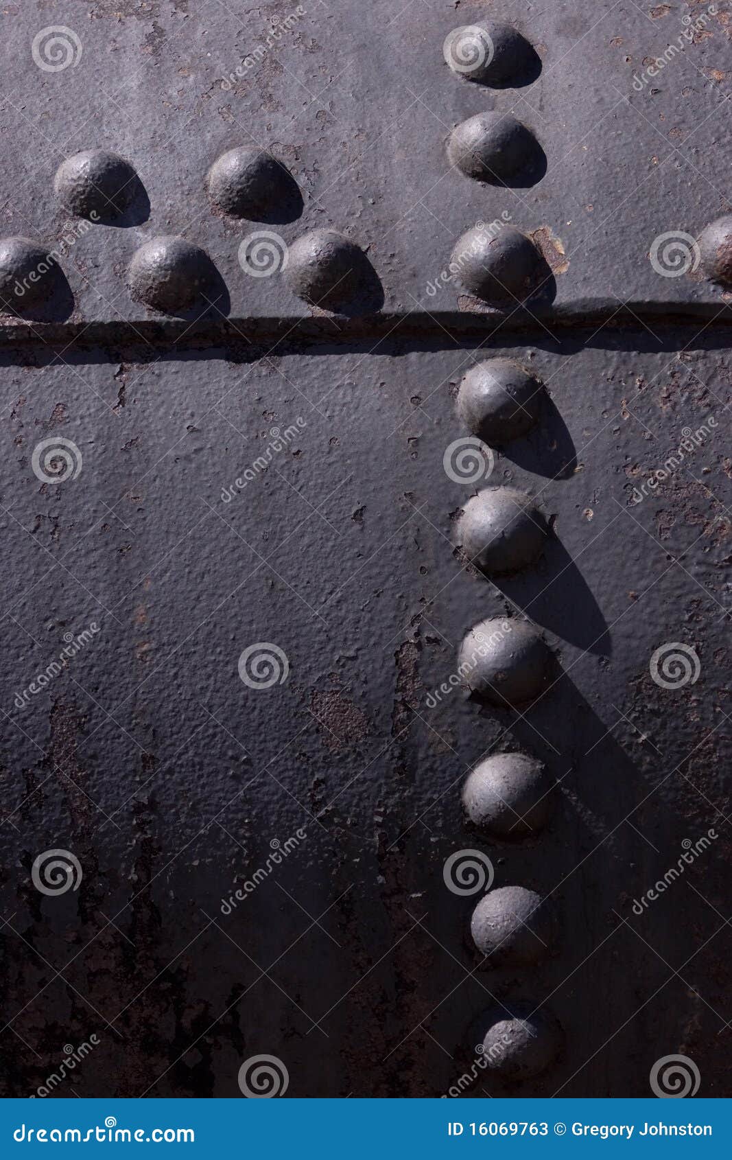 Rivets in metal. stock image. Image of plate, rivets - 16069763
