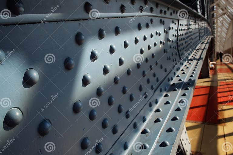 Rivets on the metal stock photo. Image of painted, outdoor - 69397920