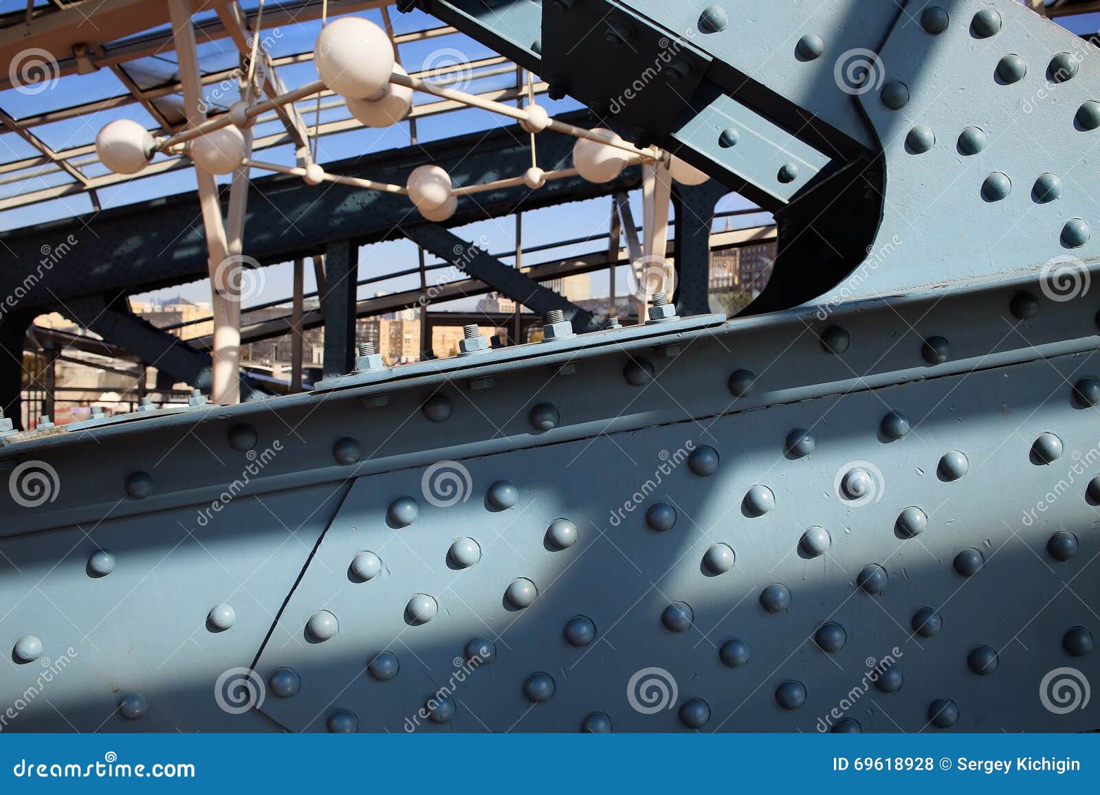 Rivets on the metal stock photo. Image of abstract, beams - 69618928