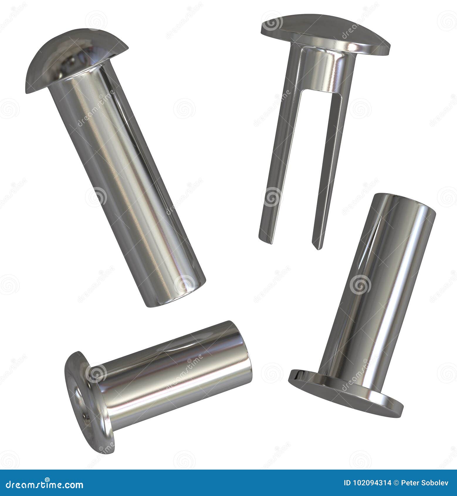 Rivets stock illustration. Illustration of metal, unused - 102094314