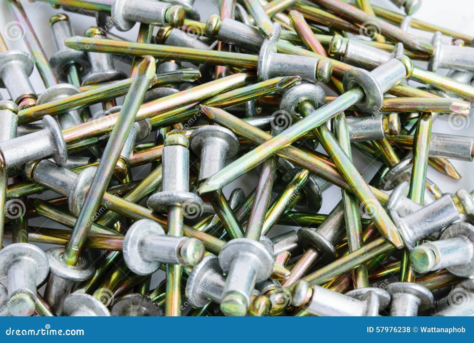 Rivets stock photo. Image of golden, backdrop, industrial - 57976238
