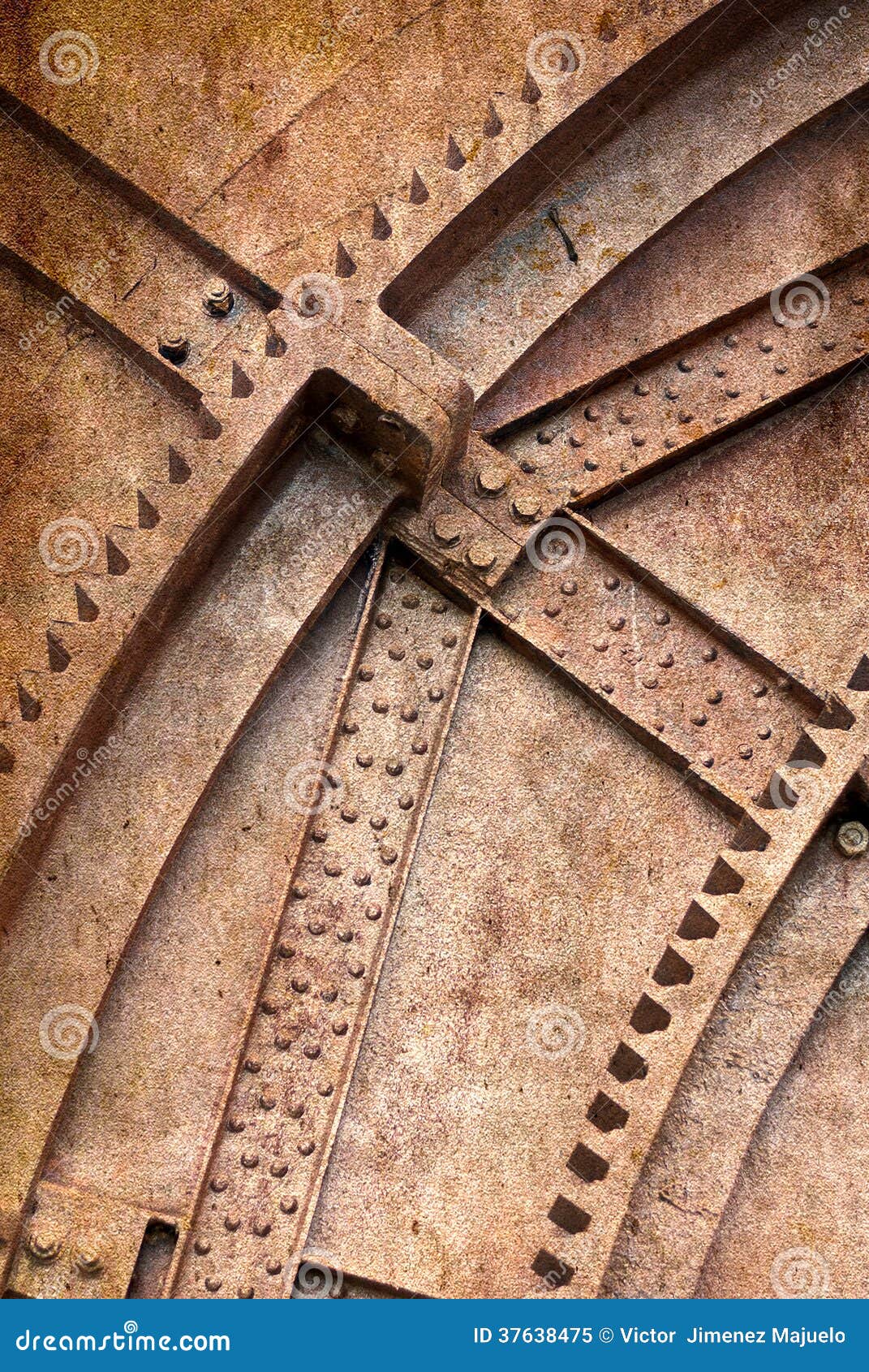 Rivets and on rusty metals stock image. Image of corrode - 37638475