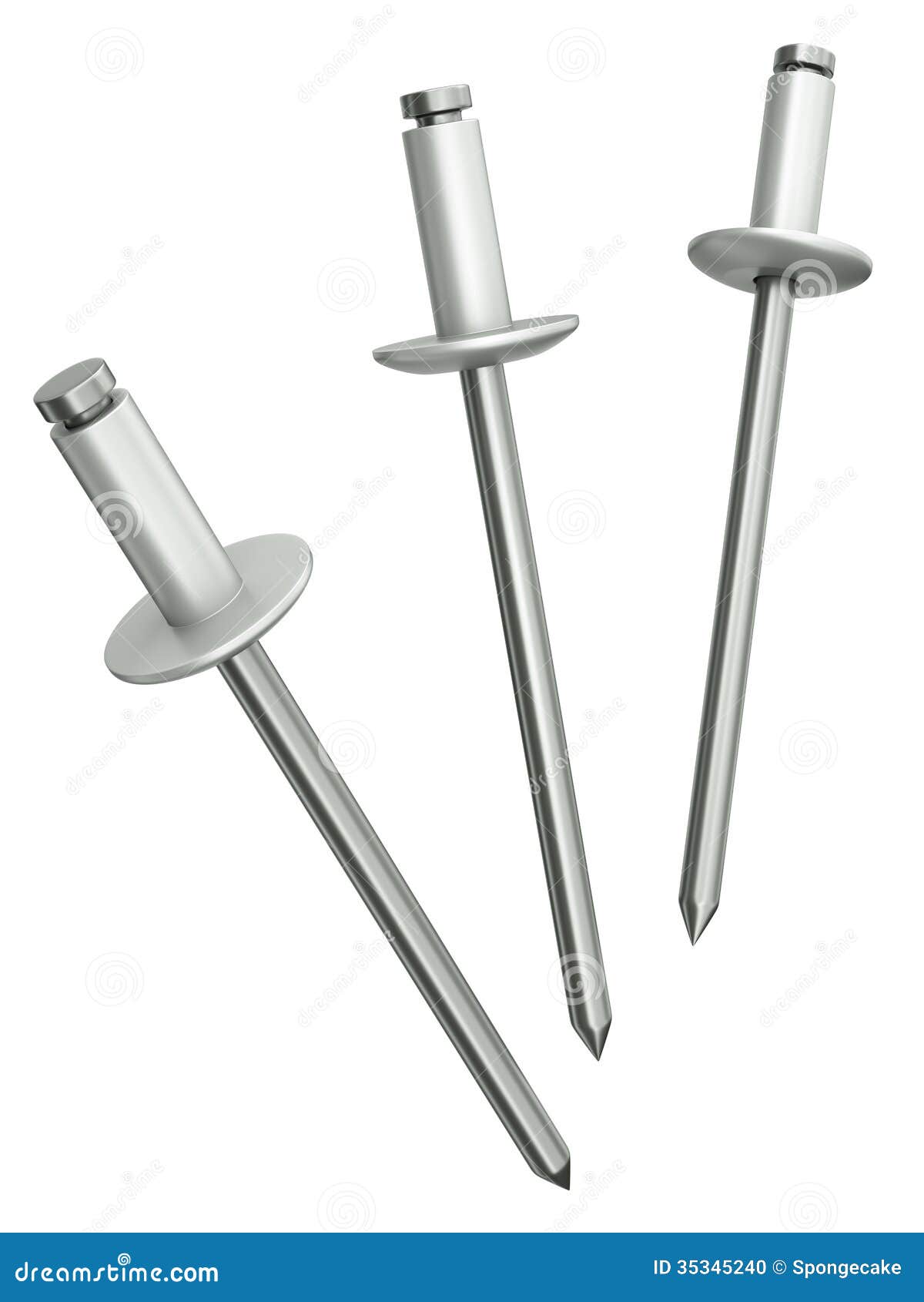 Rivets stock illustration. Illustration of aluminum, fastener - 35345240